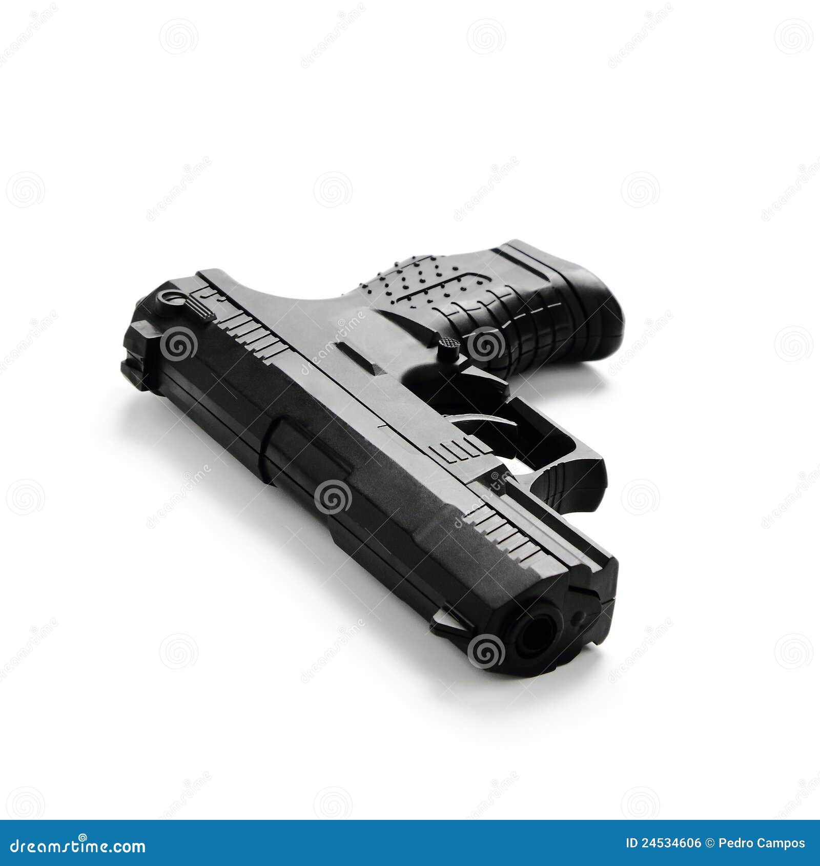 Modern pistol stock photo. Image of security, guns, black - 24534606