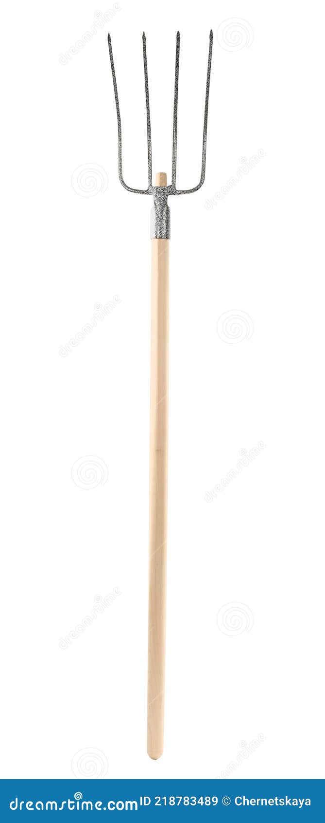 Modern Pitchfork Isolated on White. Gardening Tool Stock Image - Image ...