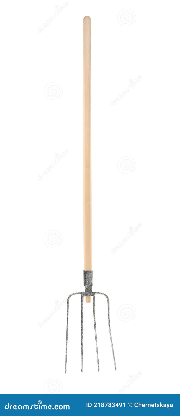 Modern Pitchfork Isolated on White. Gardening Tool Stock Image - Image ...
