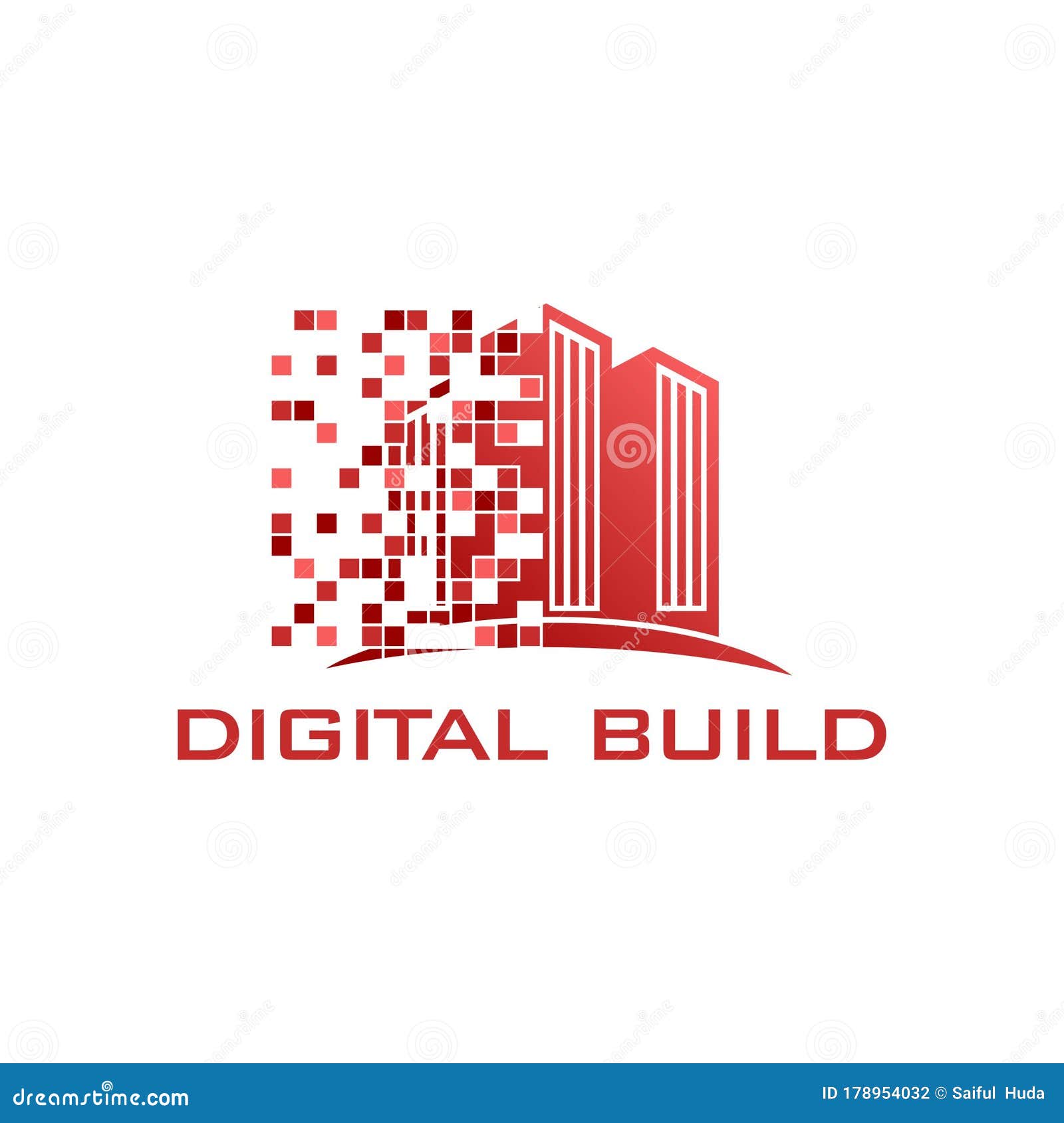 Modern Pixel Build Logo Vector. Robotic Logo Design Stock Vector ...