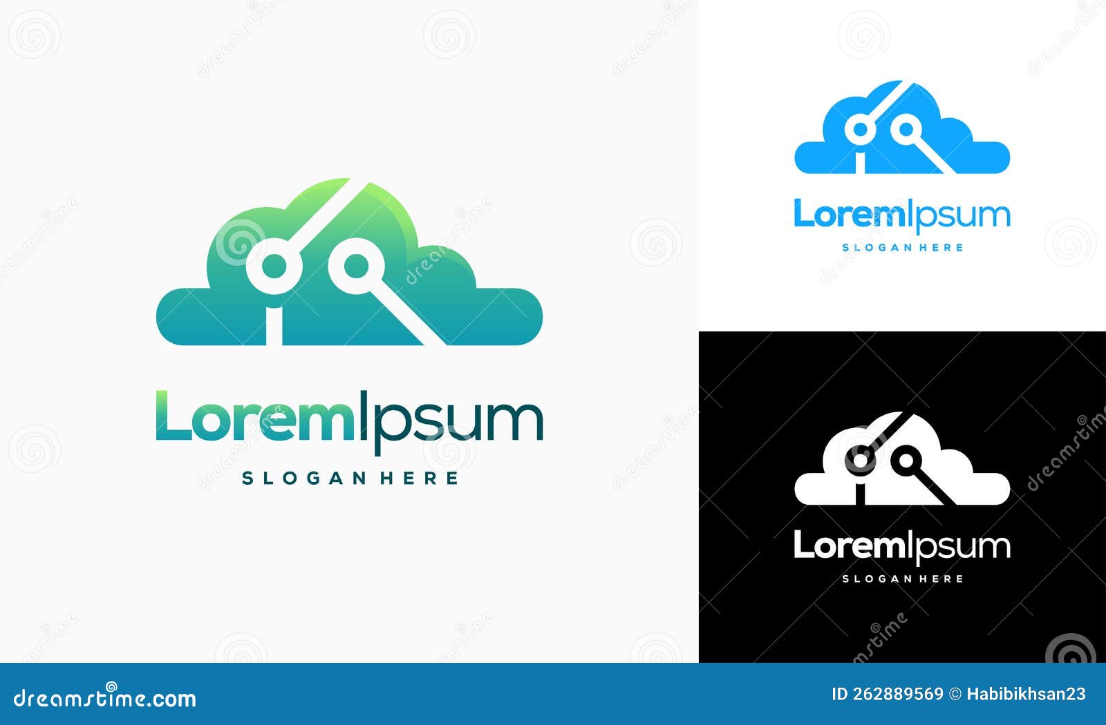 Modern Pixel Cloud Logo Designs Concept Vector, Cloud Tech Logo Template, Technology Logo Symbol ...