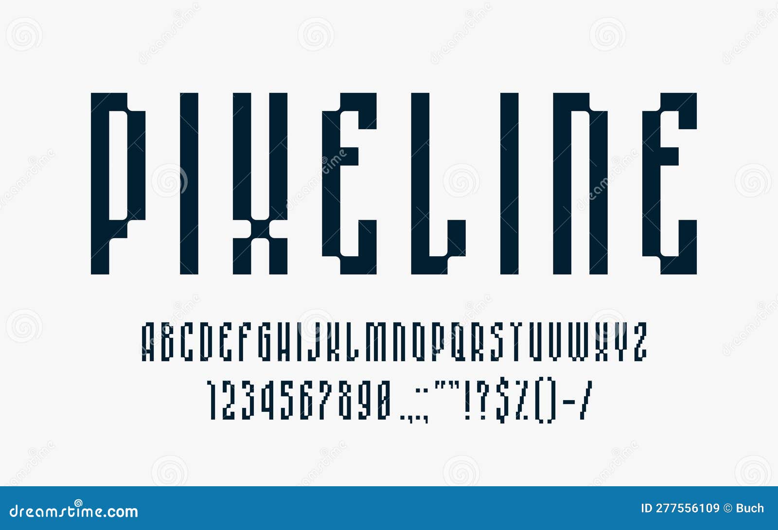 Modern Pixel Font, Digital Typeface, 8bit Alphabet Stock Vector ...