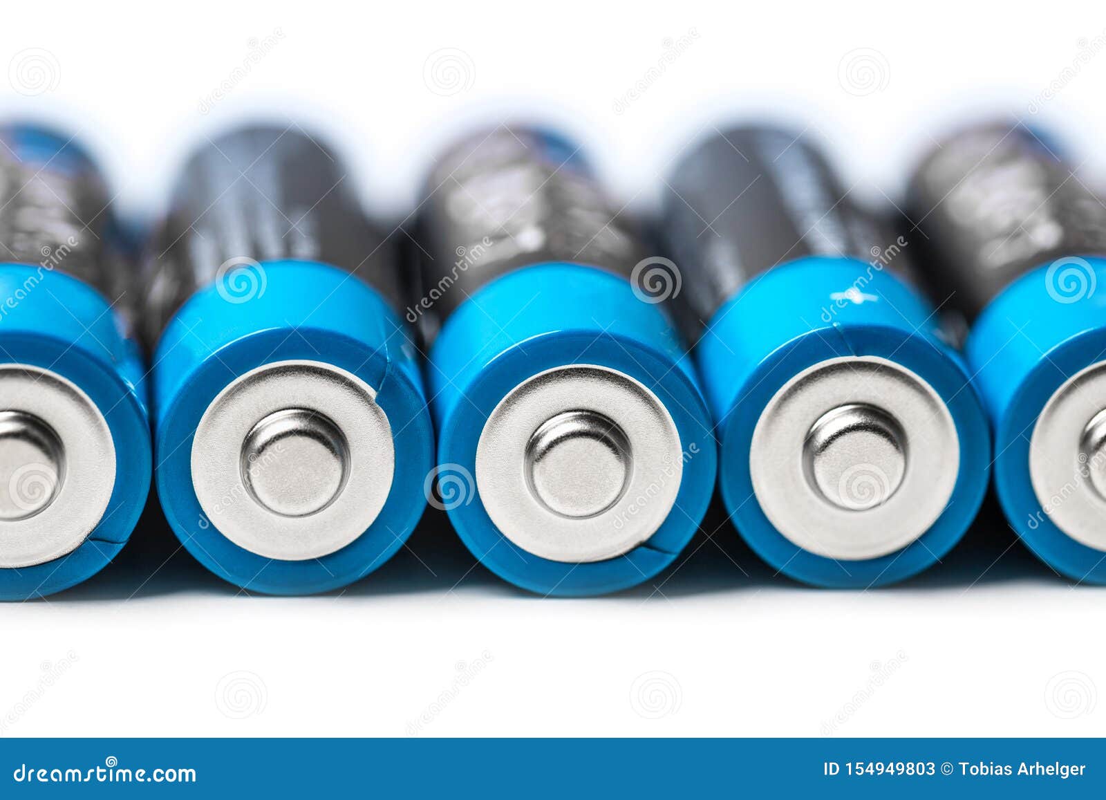 Modern Plain Batteries and Accumulators in a Row Stock Image - Image of ...