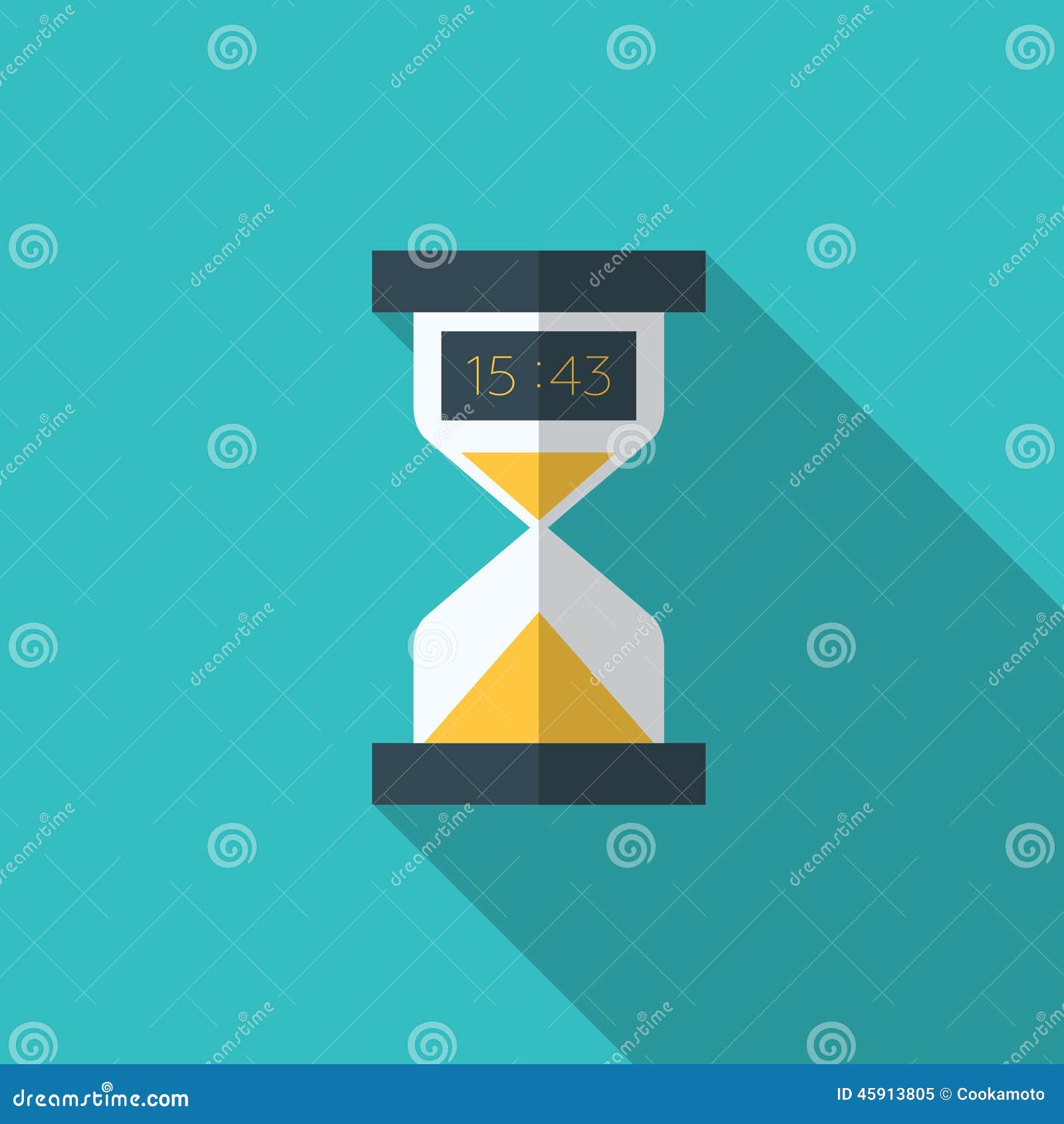 Modern Plan Vektorsymbol Av Elektroniska Timglas Vektor Illustrationer ...