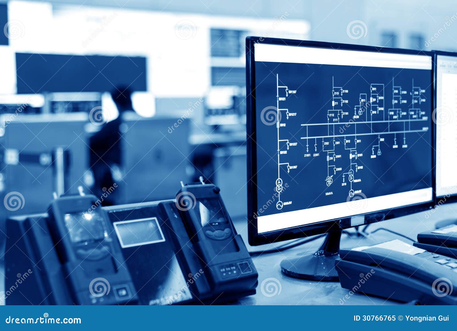 Modern plant control room stock image. Image of technology - 30766765