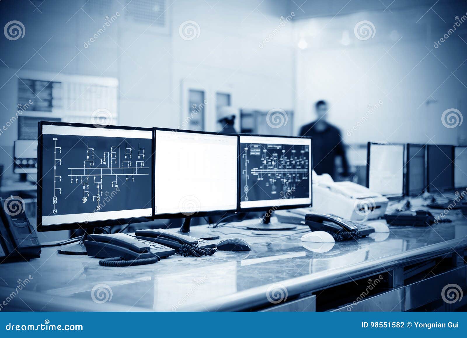 Modern plant control room stock photo. Image of china - 98551582