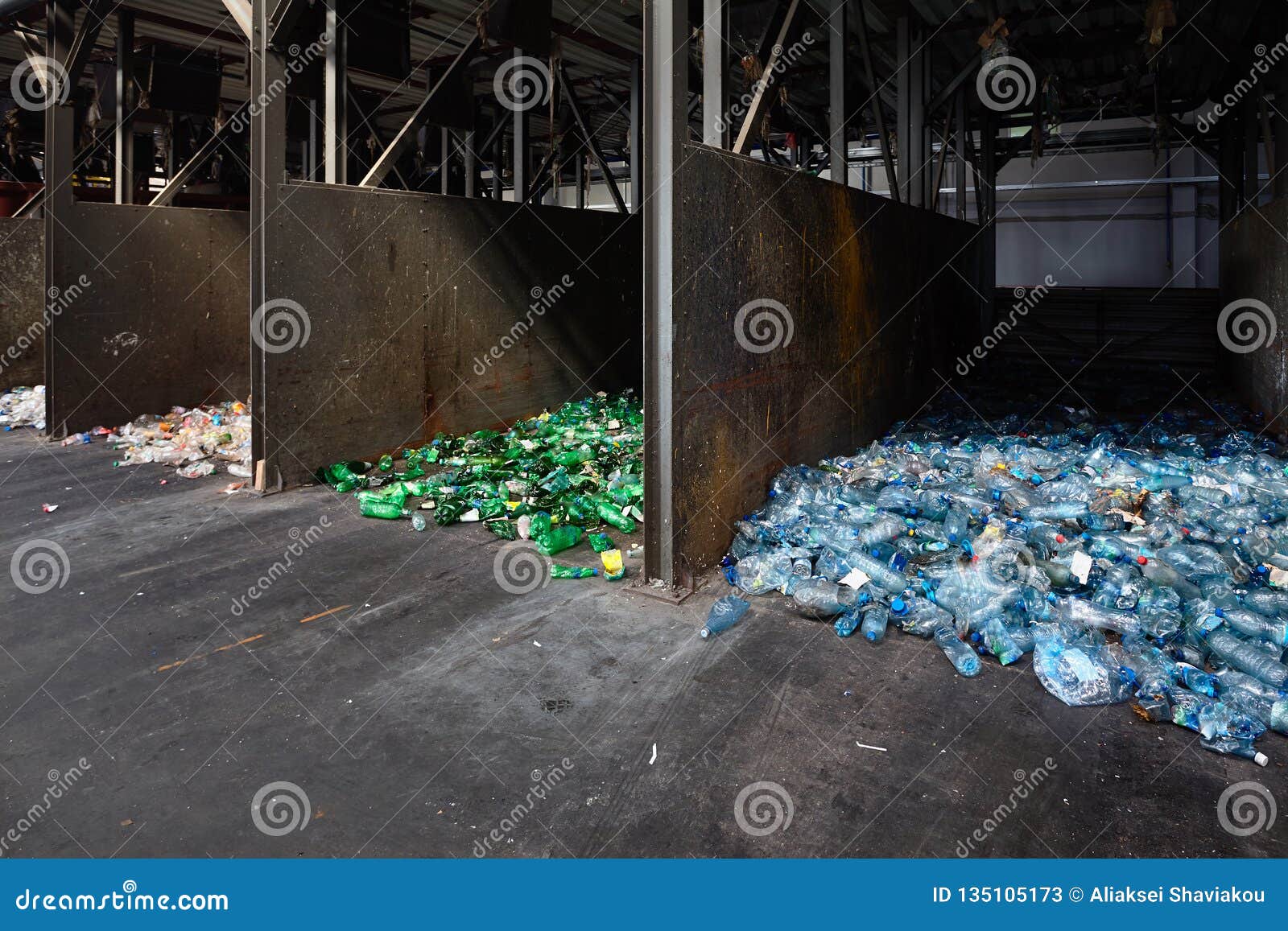 Modern Plant of Waste Sorting Recycling. Separate Collection and ...