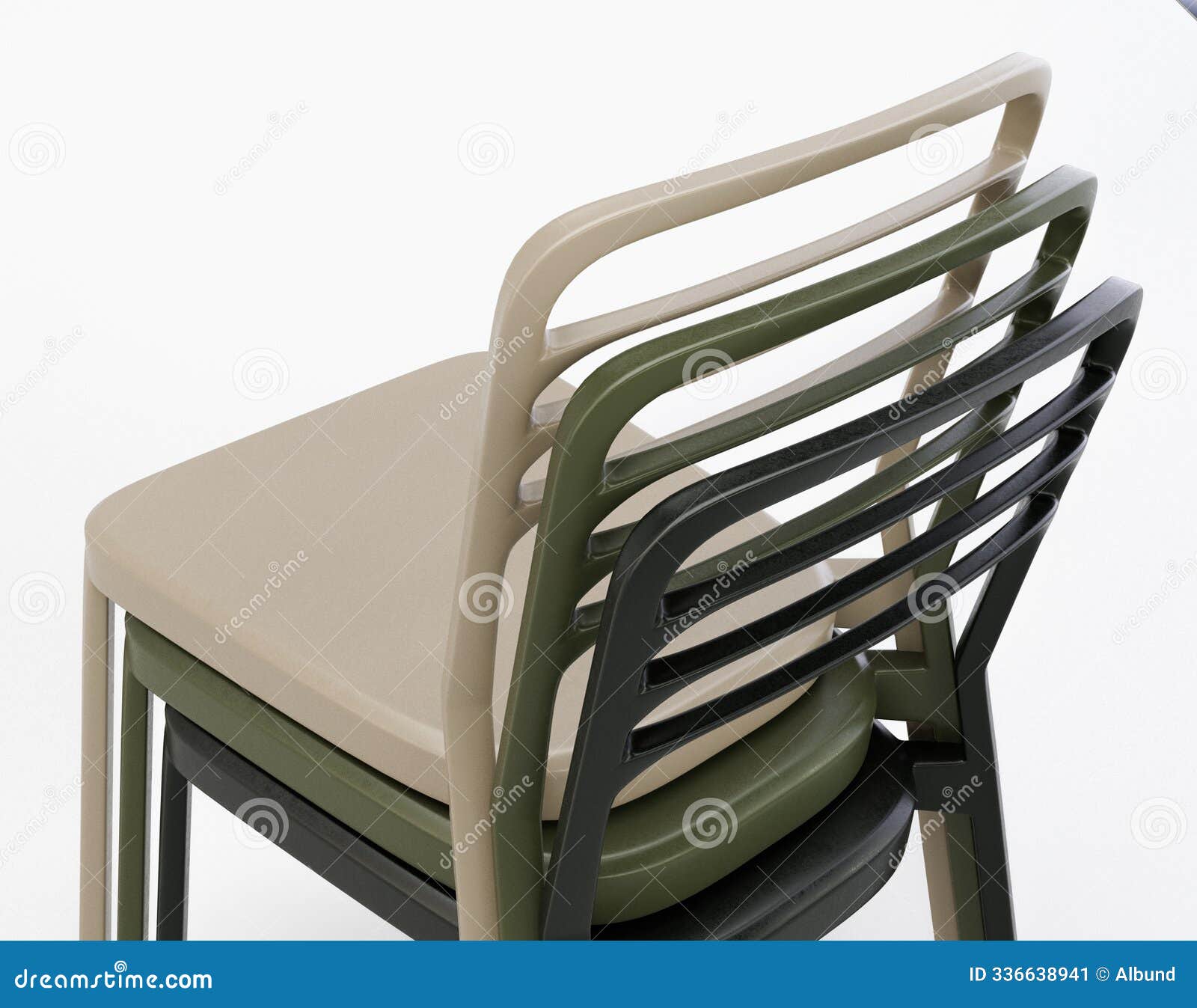 Modern Plastic Chair Stack stock illustration. Illustration of modern ...