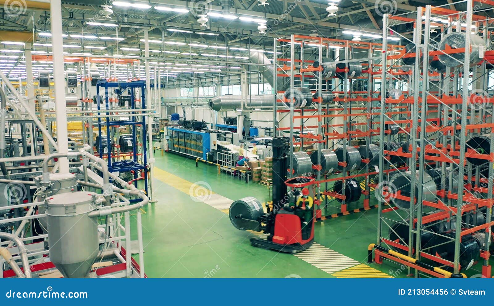 Modern Plastic Manufacturing Plant. Inside View Stock Footage - Video ...