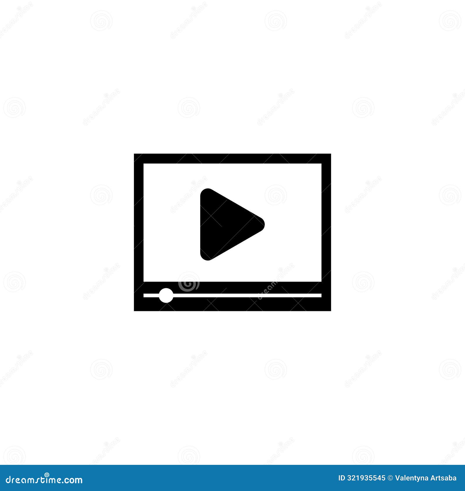 Modern Play Button Icon for Media Player Interface. Ideal for Web and ...