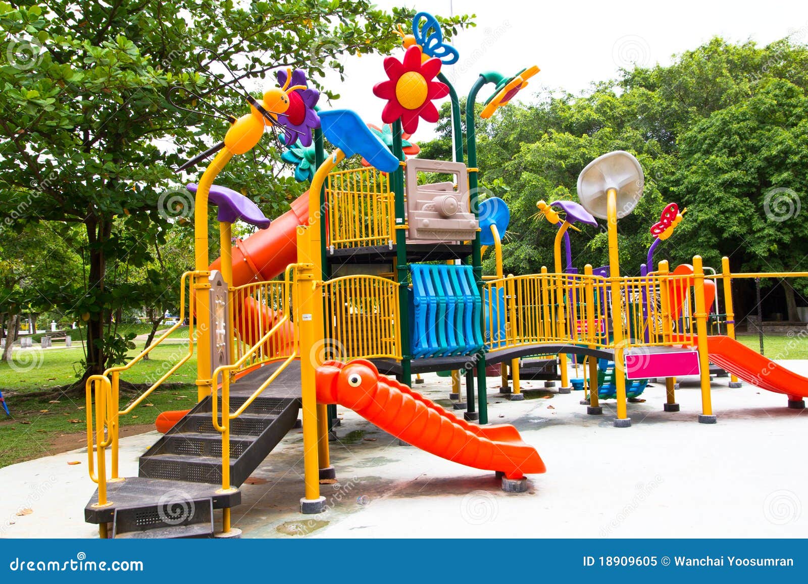 Modern Playground stock image. Image of stairs, neighbourhood - 18909605