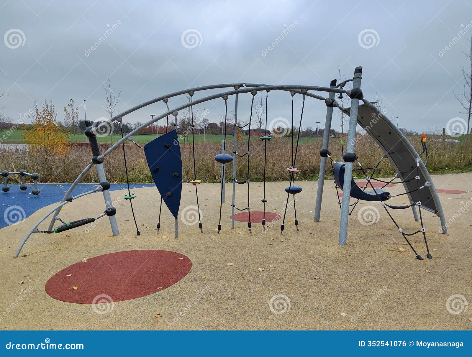 Modern Playground Climbing Structure Designed for Children Stock Photo ...