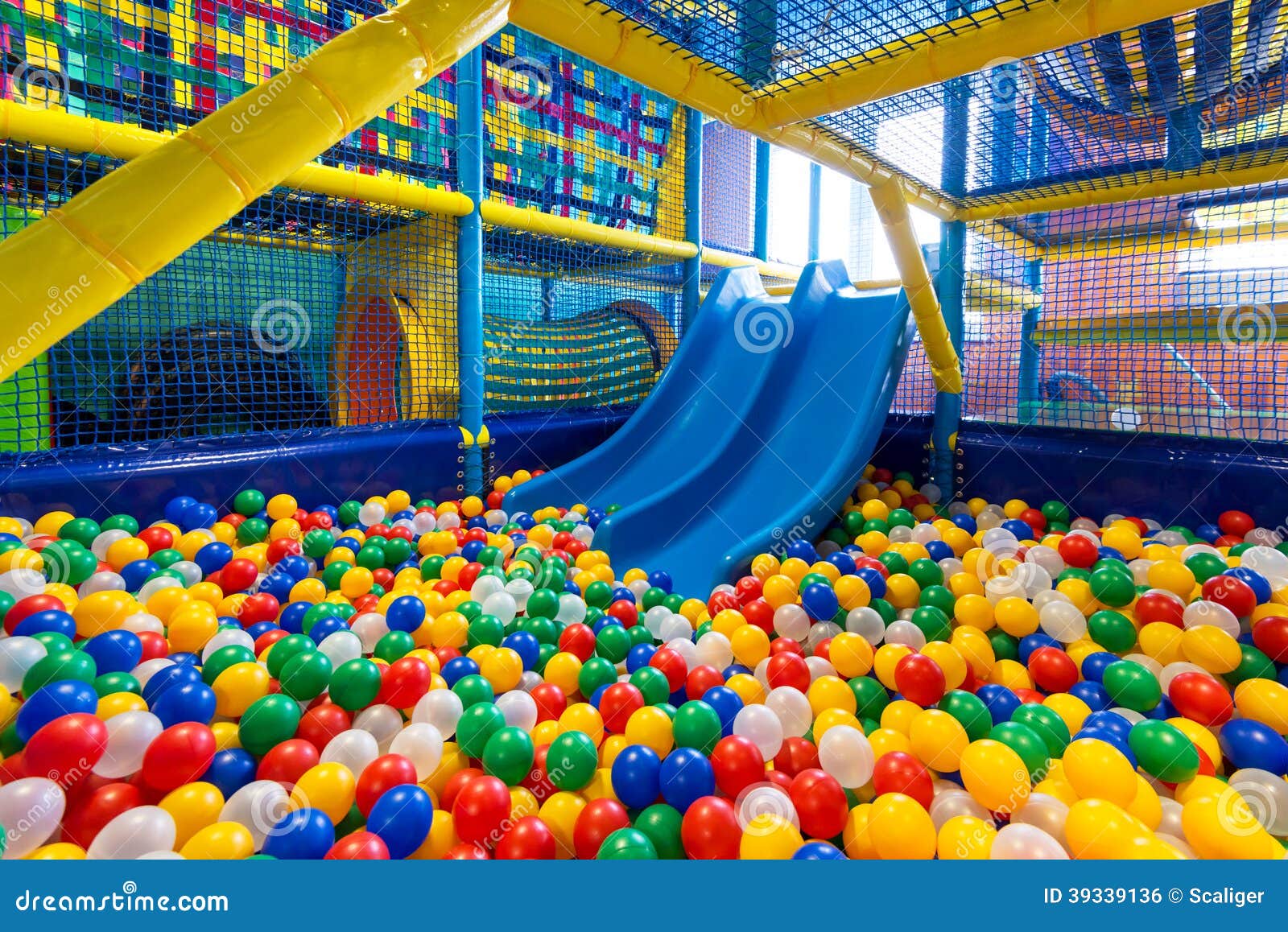 Modern Playground in the Room Stock Photo - Image of ladder, inside ...