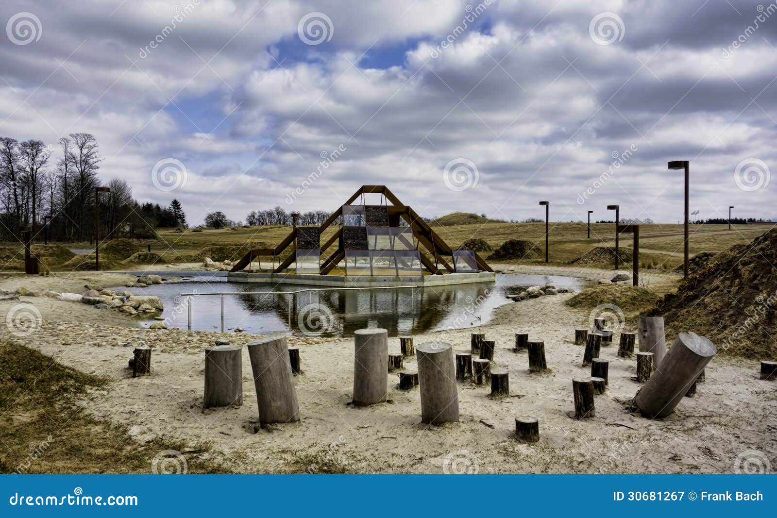 Modern Playground in Ry, Denmark Stock Image - Image of school, outside ...
