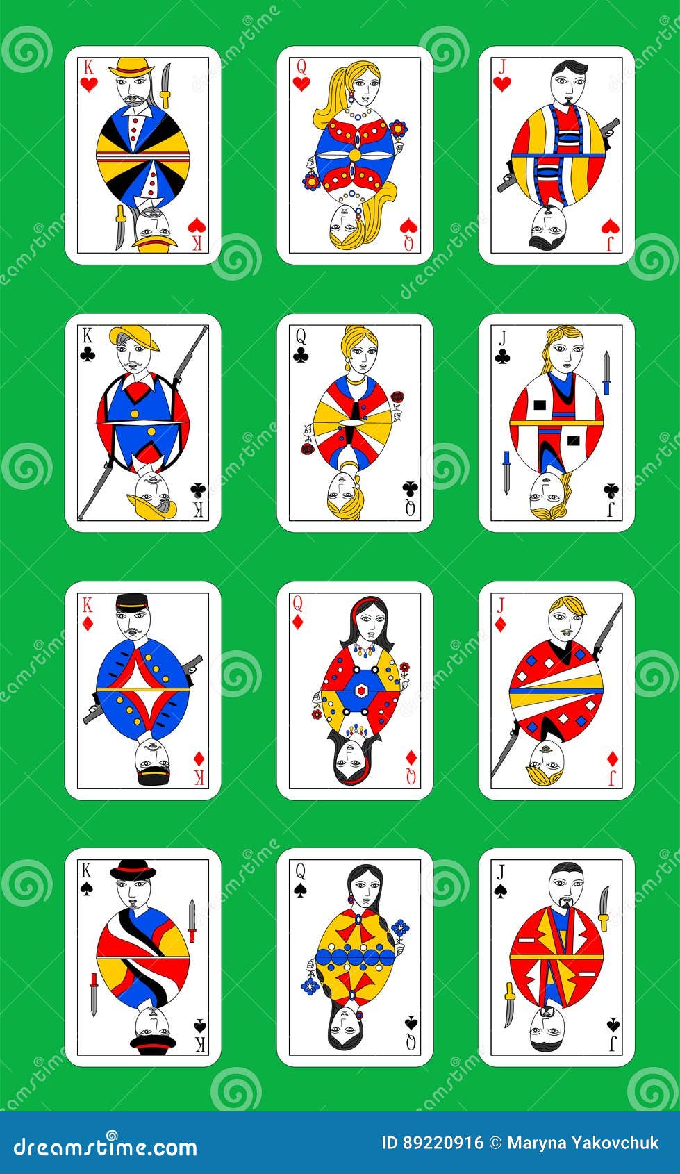 Modern playing cards stock vector. Illustration of hobby - 89220916