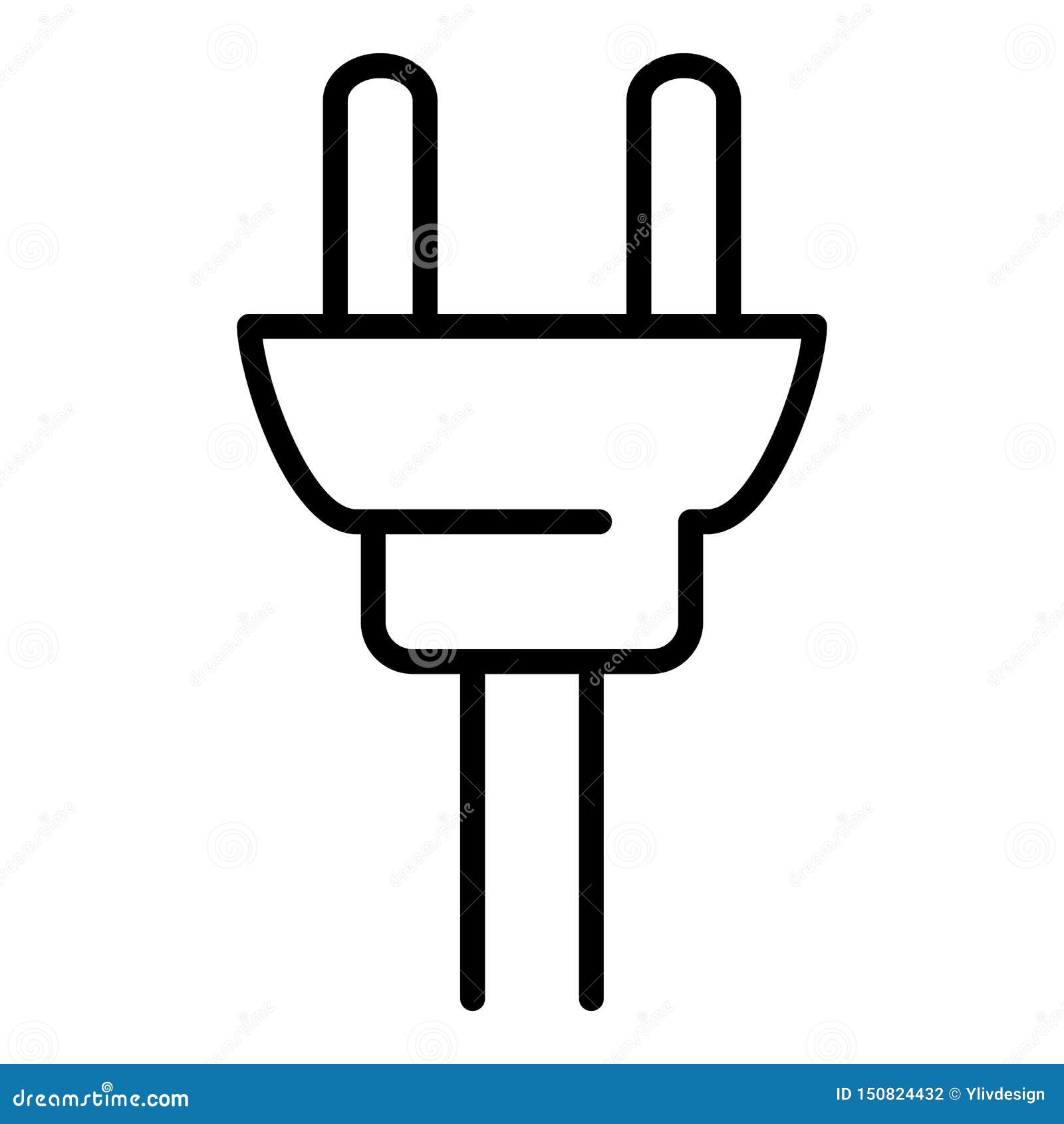 Modern Plug Wire Icon, Outline Style Stock Vector - Illustration of ...