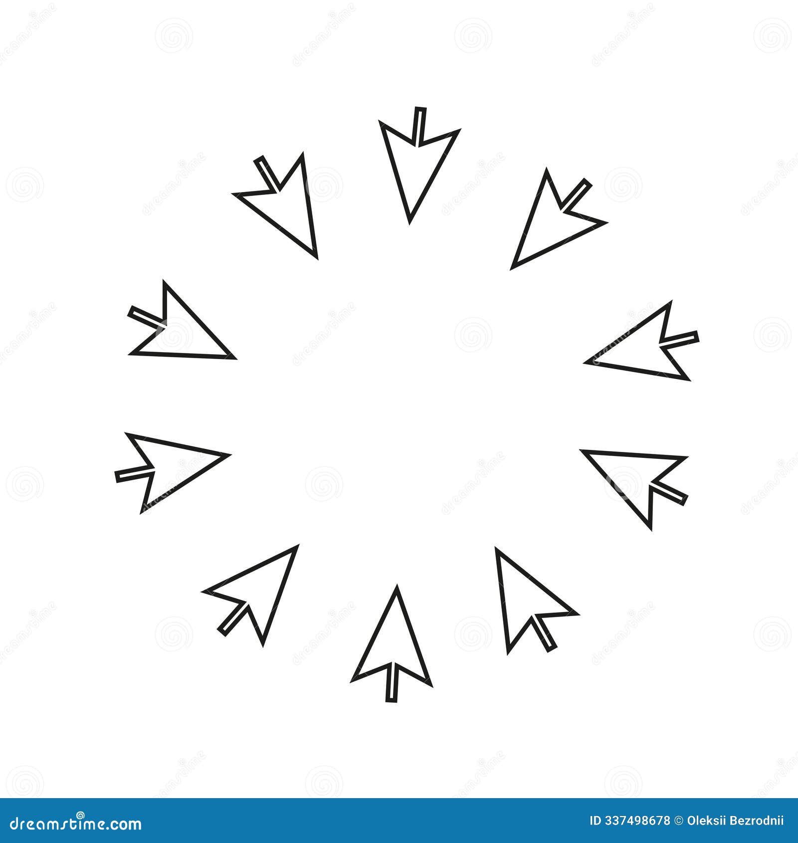 Modern Pointer Circle Frame. Stock Illustration - Illustration of click ...