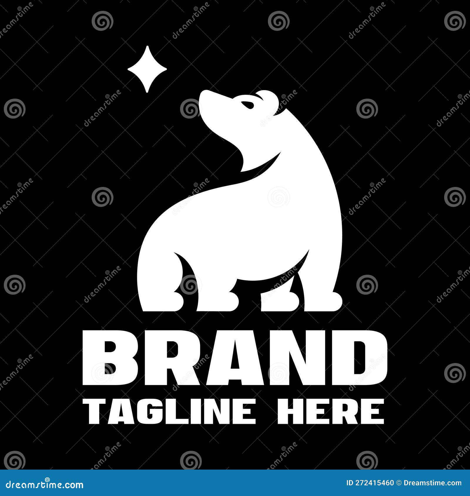 Modern Polar White Bear Logo. Vector Illustration Stock Vector ...