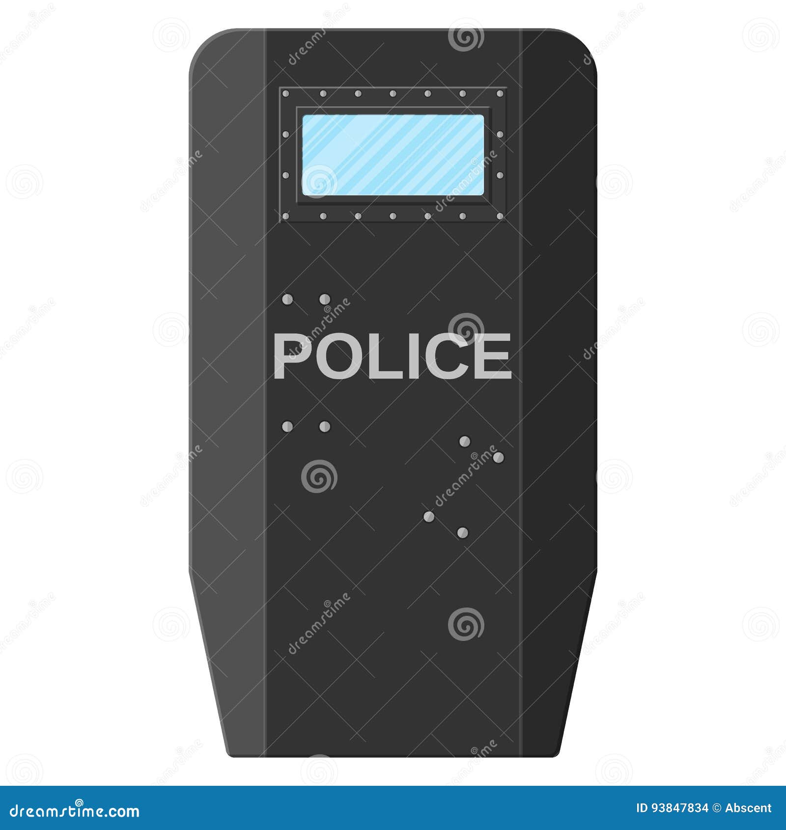 Modern Police Assault Shield. Stock Vector - Illustration of assault ...