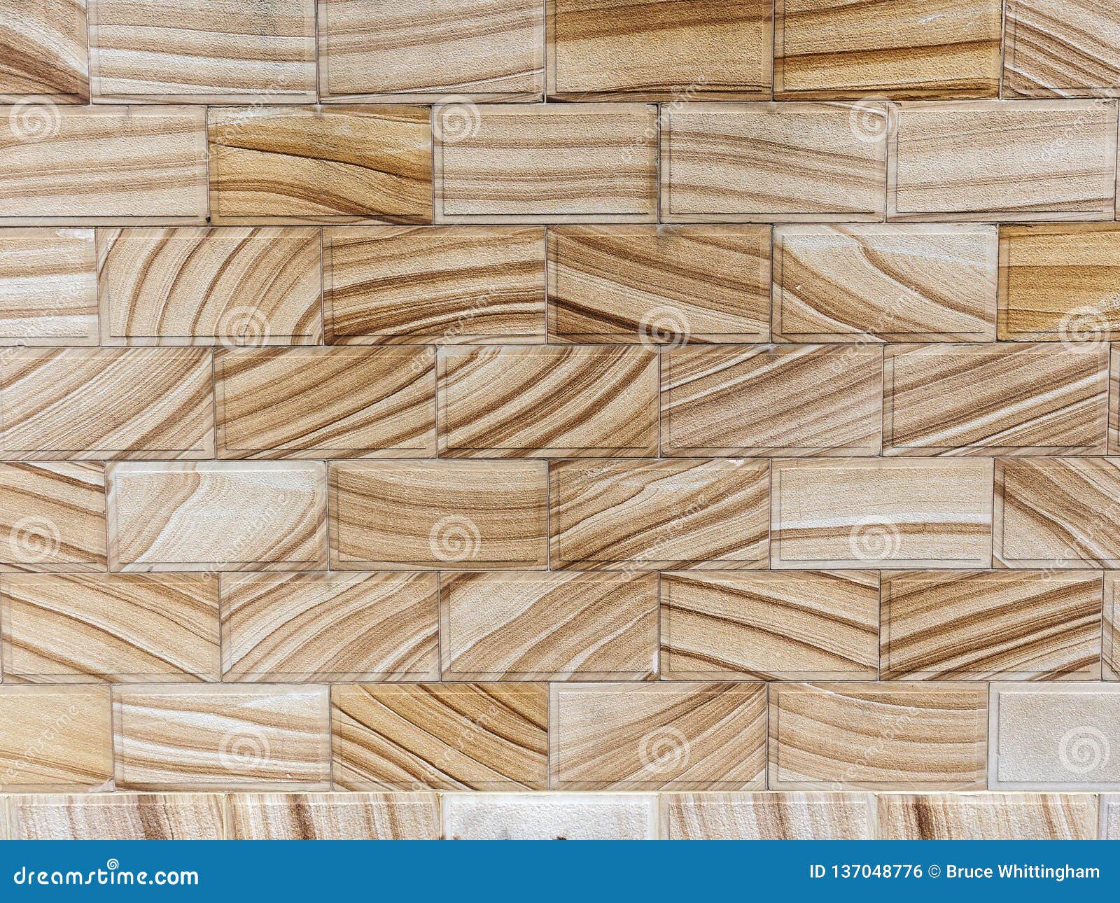 Modern Polished Sandstone Feature Wall, Sydney, Australia Stock Photo ...