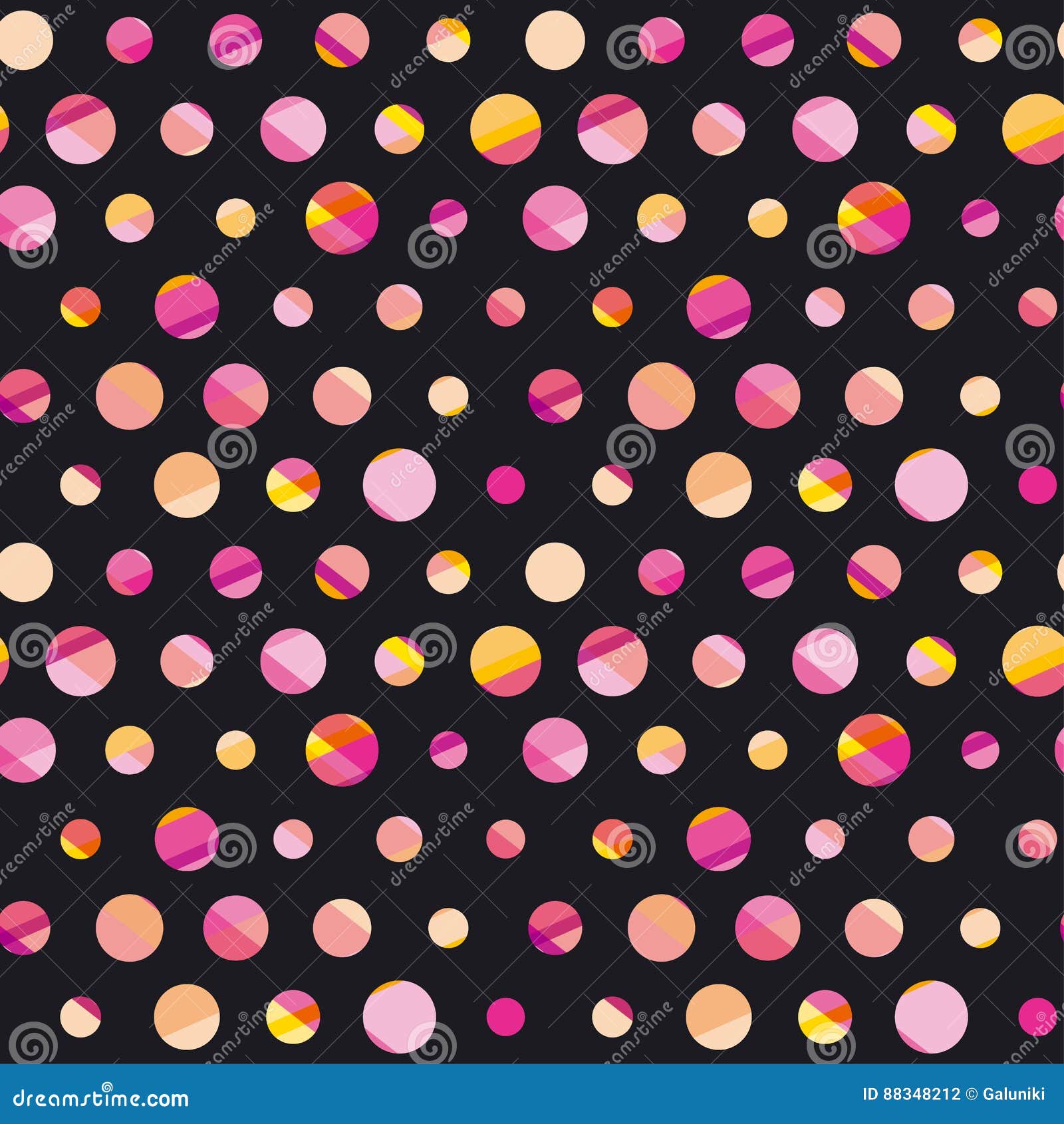 Modern Polka Dot Seamless Pattern, Stock Vector - Illustration of pale ...