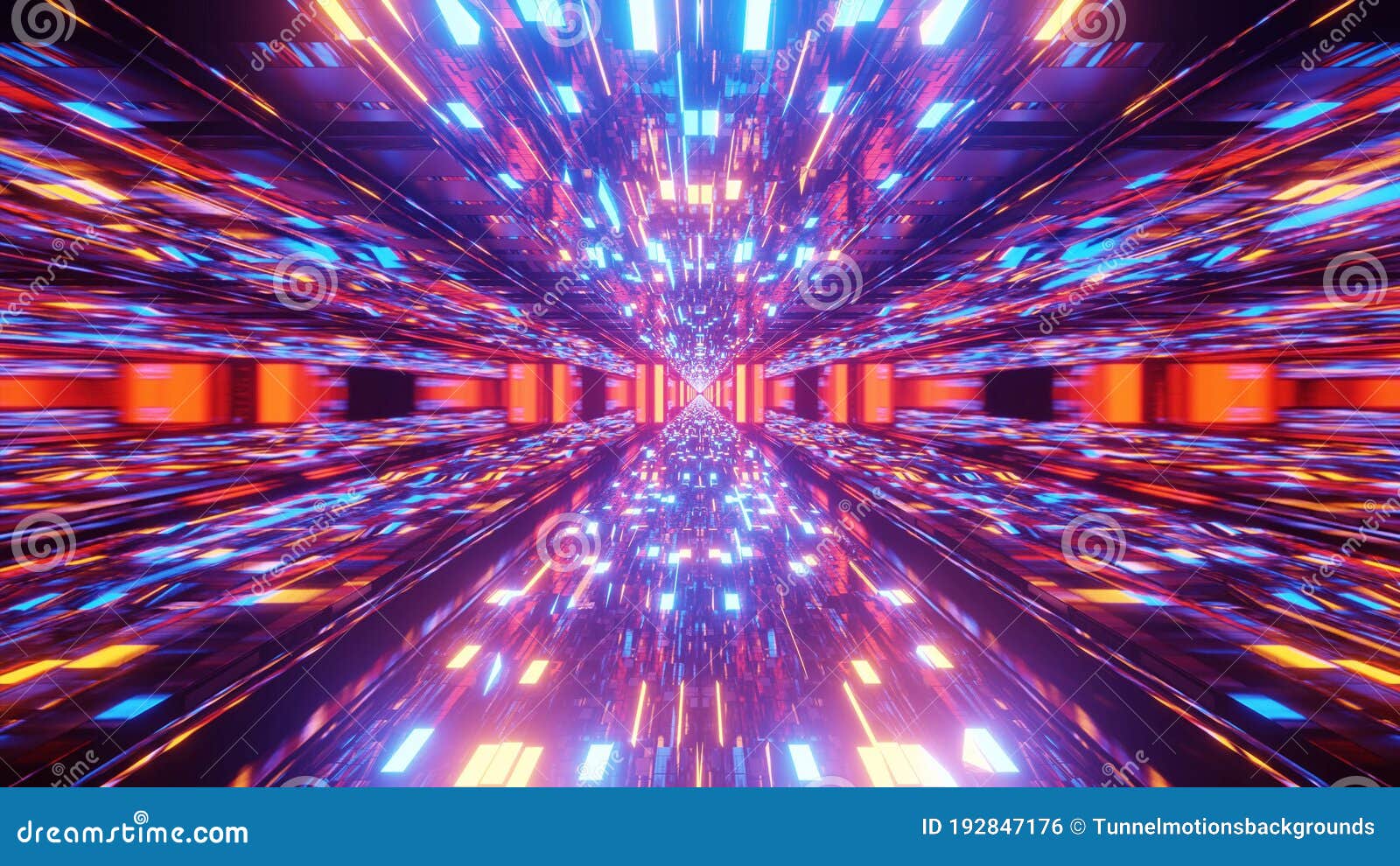 Modern Polychromatic Glowing Hallway 4k Uhd 3d Illustration Background ...