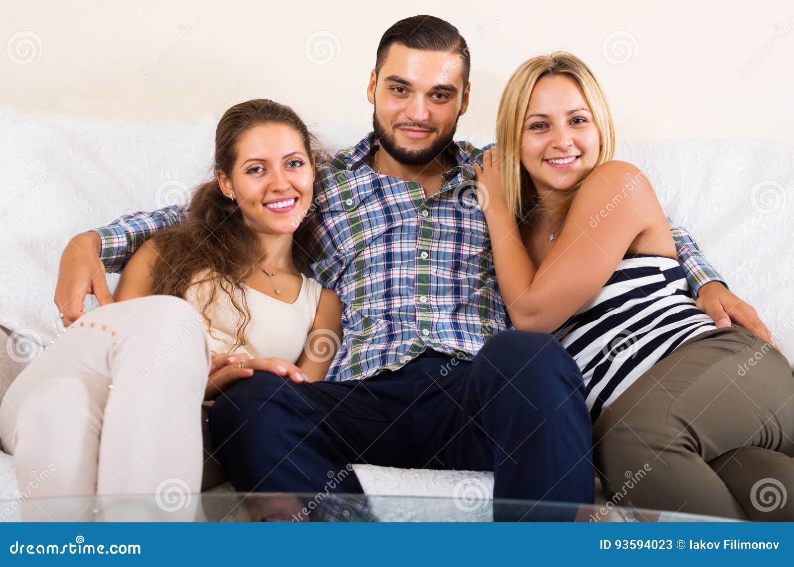 Modern polygamous family stock image. Image of husband - 93594023
