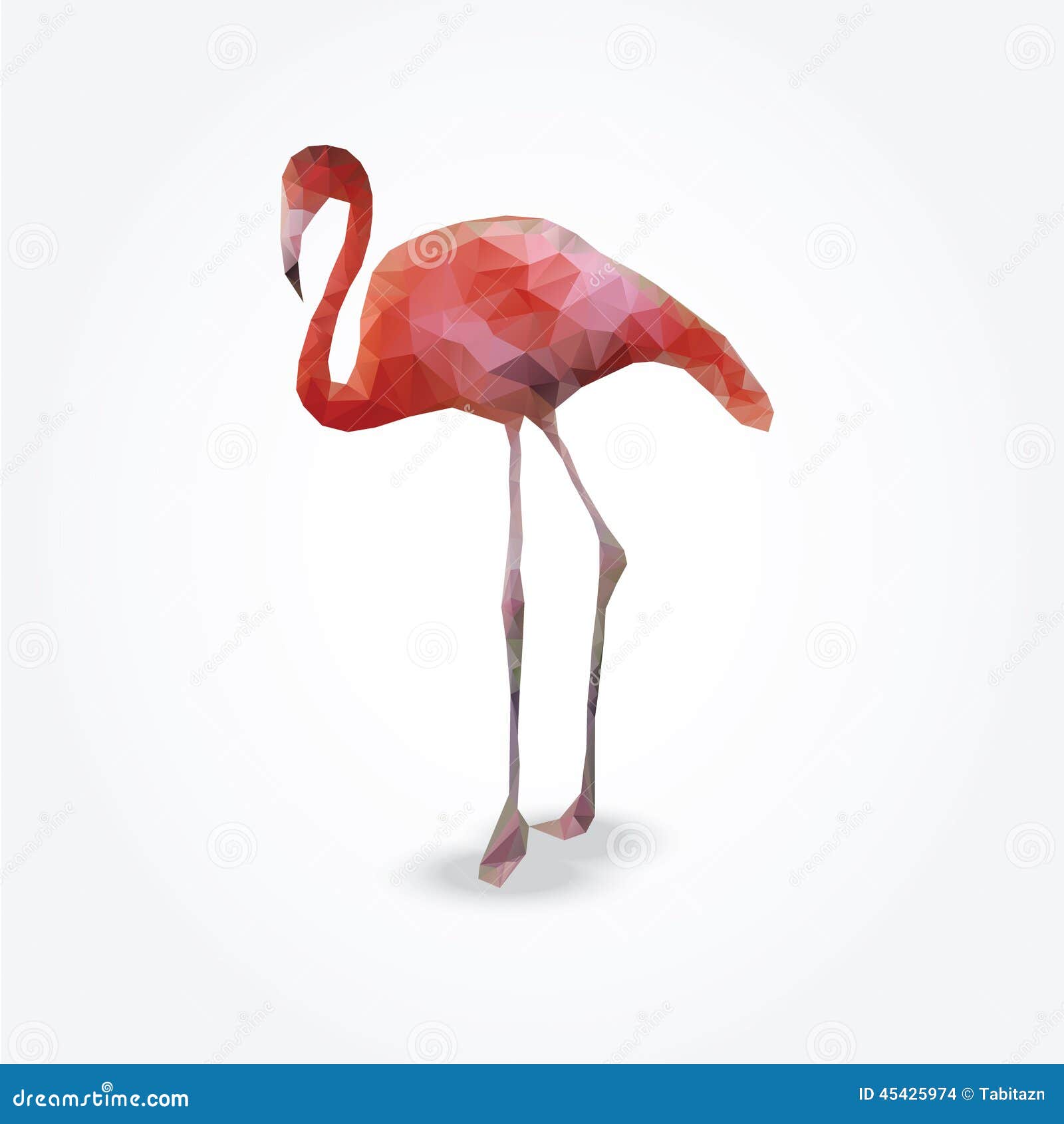 Modern Polygon Illustration of Flamingo, Stock Vector - Illustration of ...