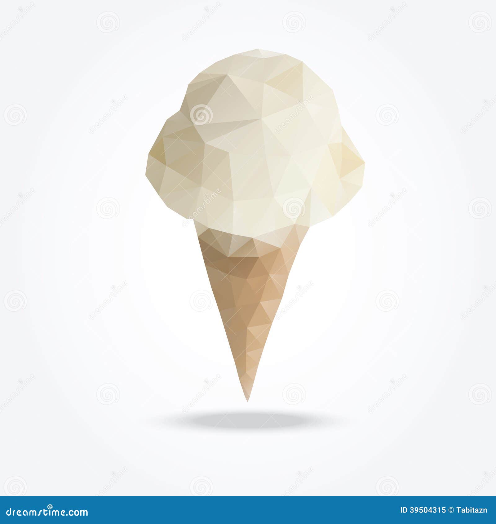 Modern Polygon Illustration of Ice Cream, Stock Vector - Illustration ...