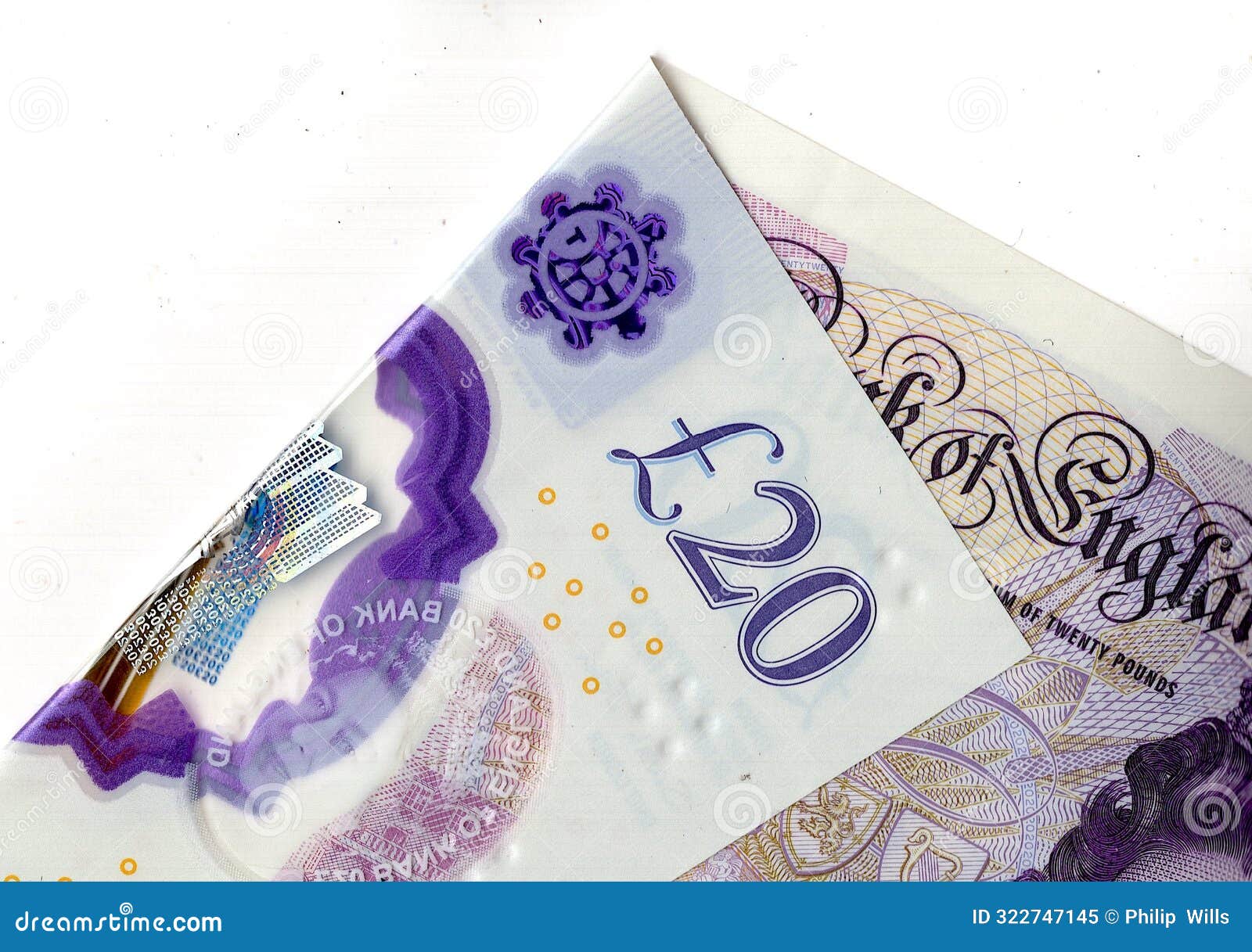 A Modern £20 Polymer Banknote from the United Kingdom. Editorial Image ...