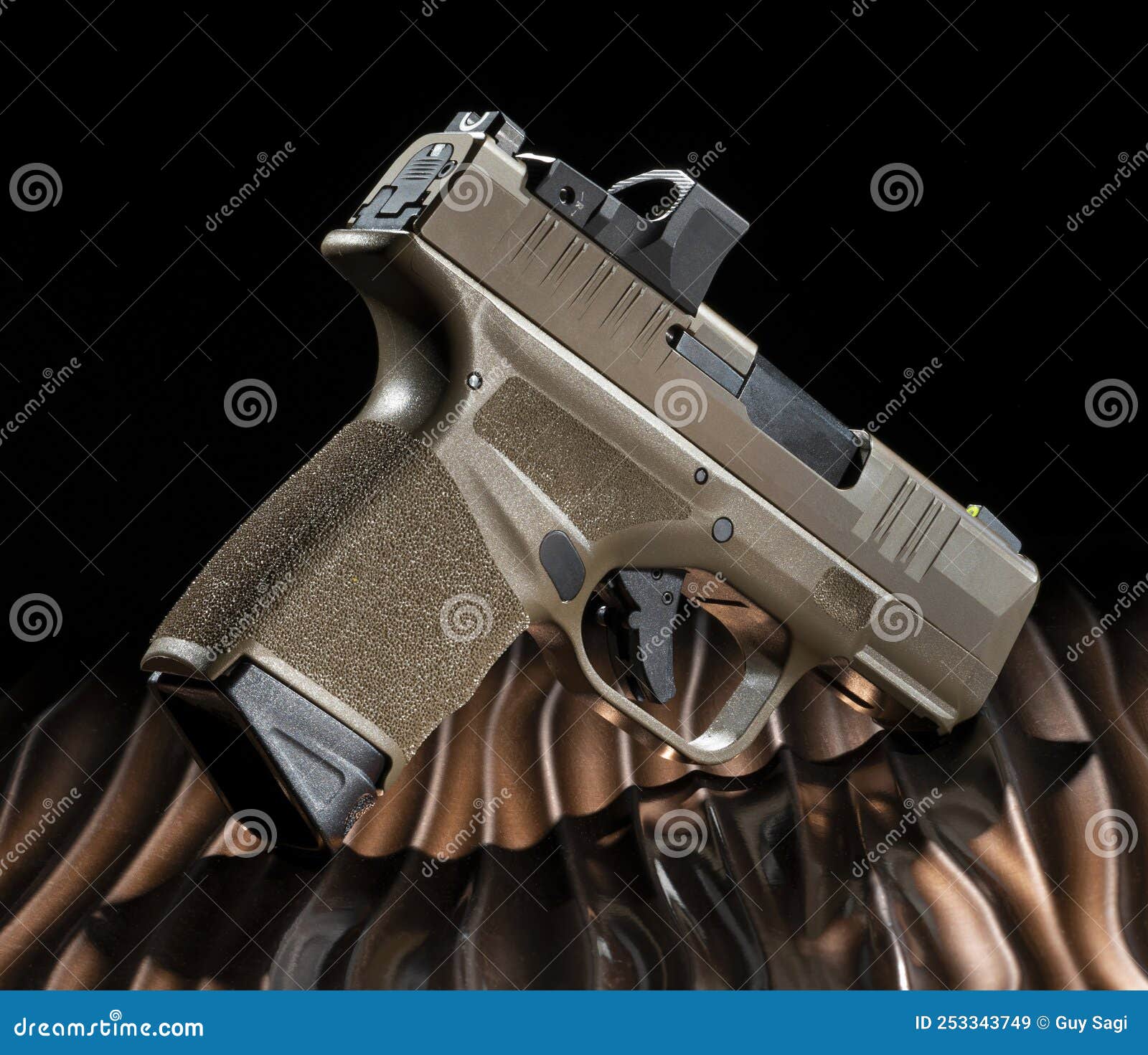 Modern Polymer Semi Auto Handgun Stock Image - Image of beige, control ...