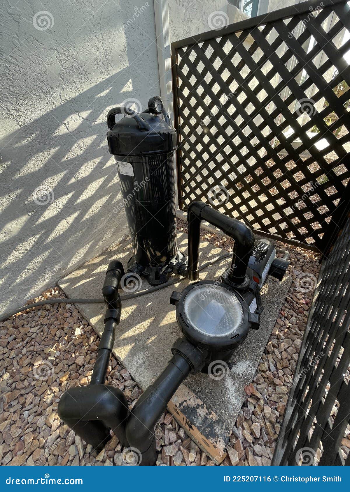 Modern Pool Pump and Filter System Editorial Photo - Image of ground ...