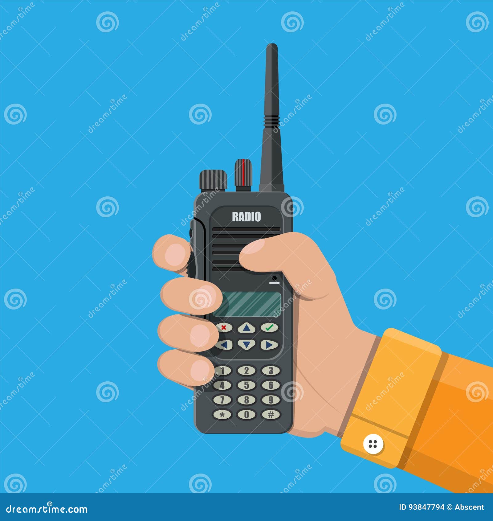 Portable Handheld Radio Cartoon Vector Illustration | CartoonDealer.com ...