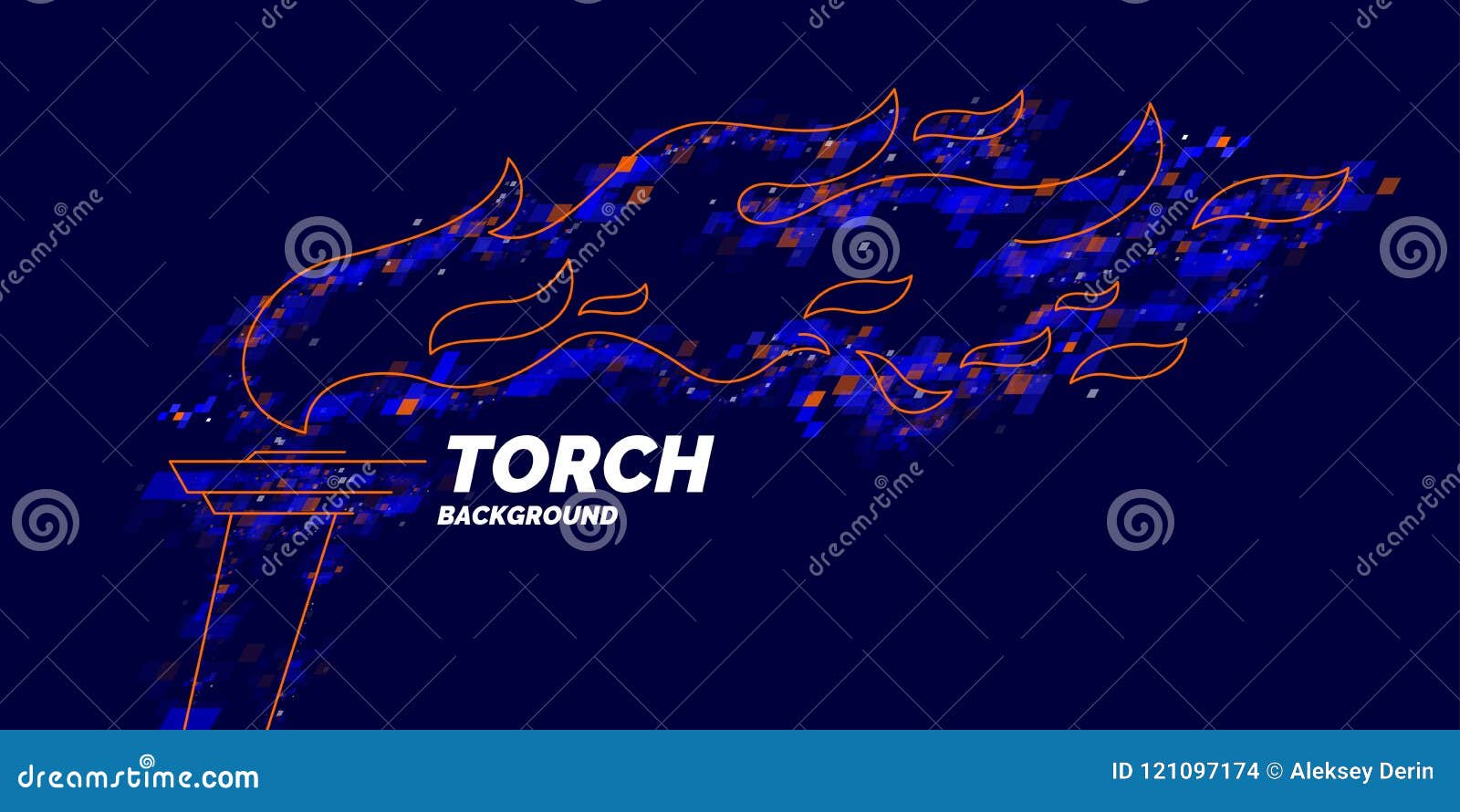 Modern Poster and Background with Torch and Fire. Stock Vector ...