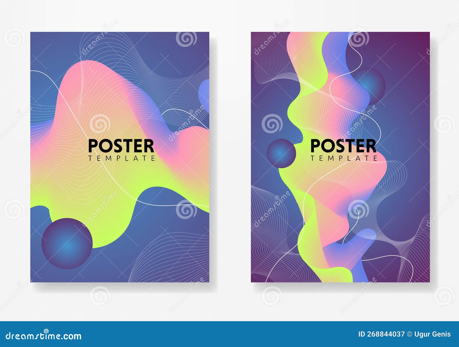 Modern Poster Design with Abstract Wave and Lines.Vector Design ...