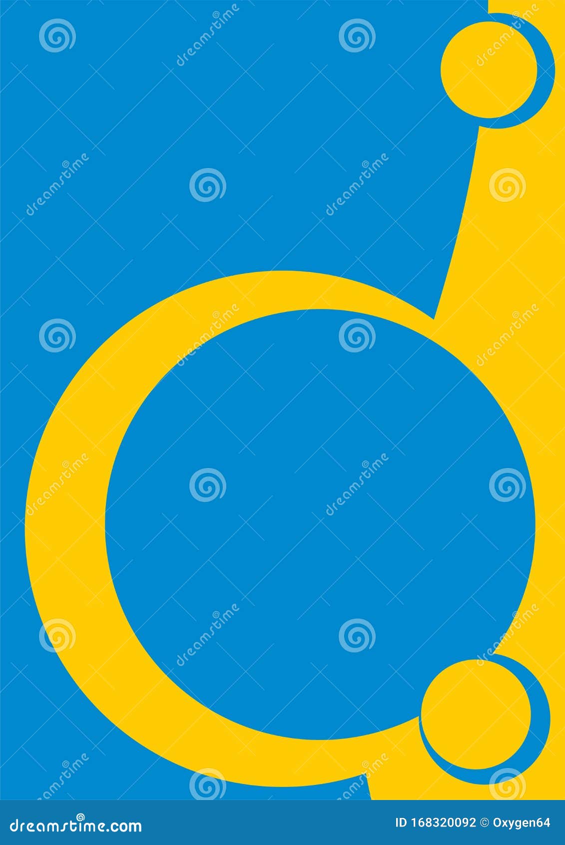 Modern Poster Design in Blue and Yellow Colours Stock Vector ...