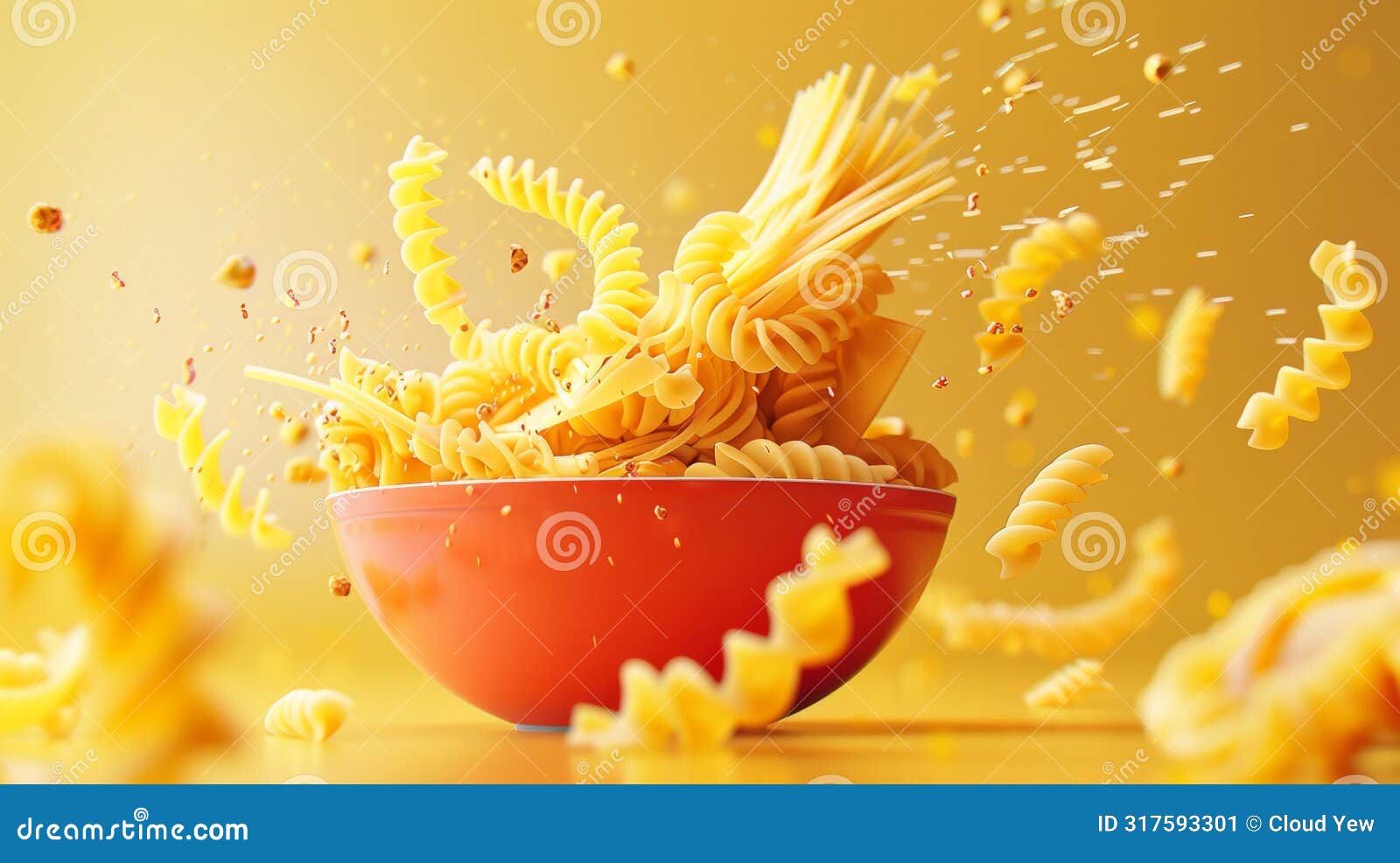 Modern Poster Design Highlighting a Spinning Plate of Pasta Stock ...