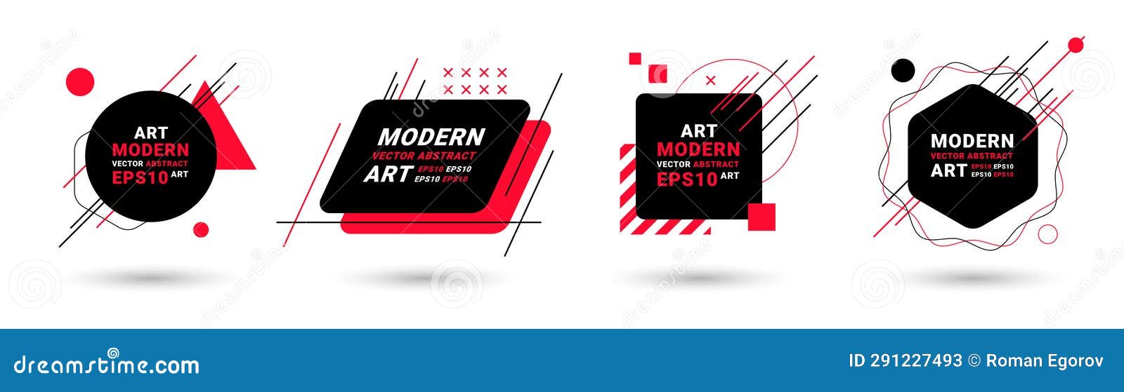 Modern Poster Frames. Design Shapes Stock Illustration - Illustration ...