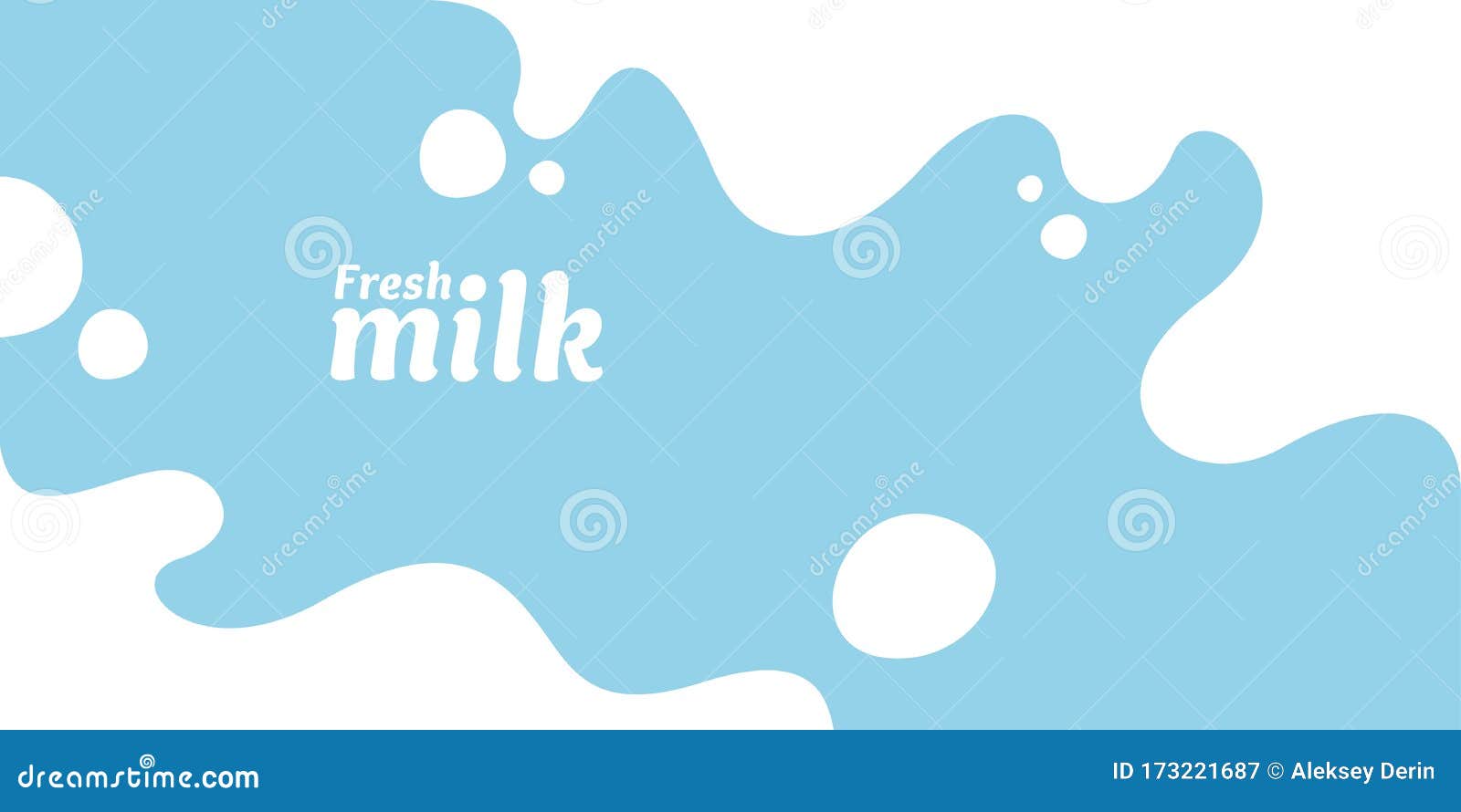 Modern Poster Fresh Milk with Splashes on a Light Blue Background ...