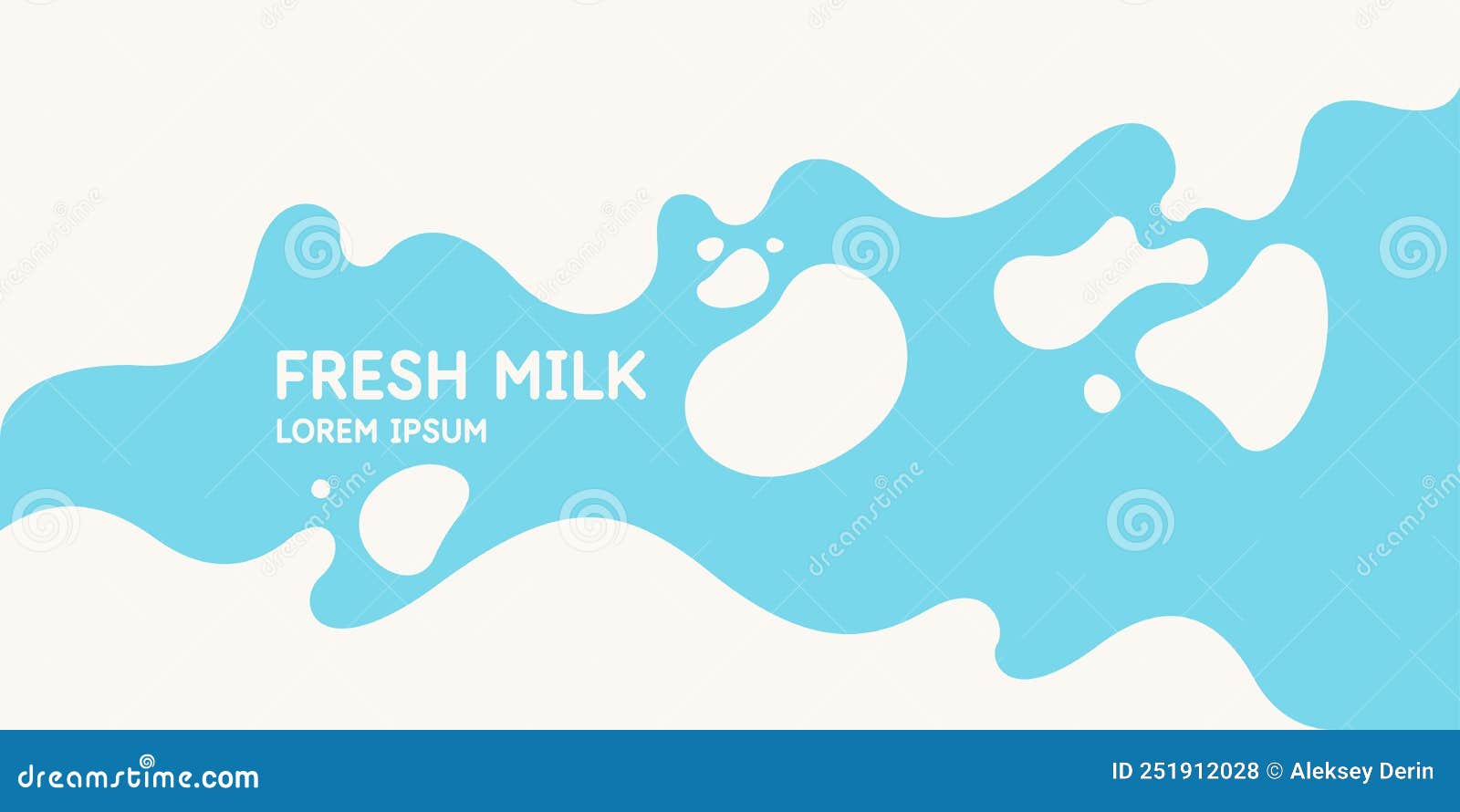Modern Poster Fresh Milk with Splashes on a Light Blue Background ...