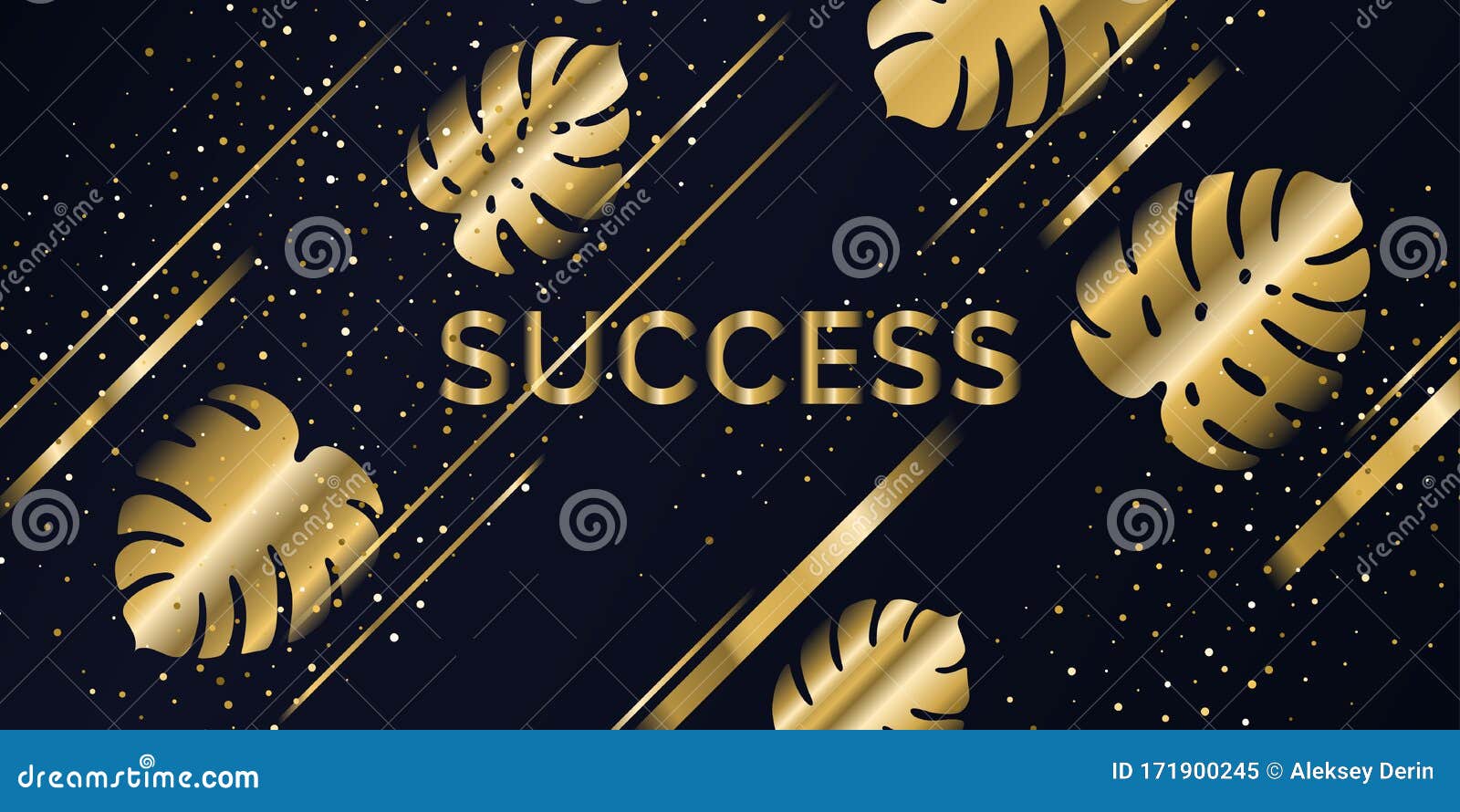 Modern Poster with Gold Elements. Vector Illustration Stock Vector ...