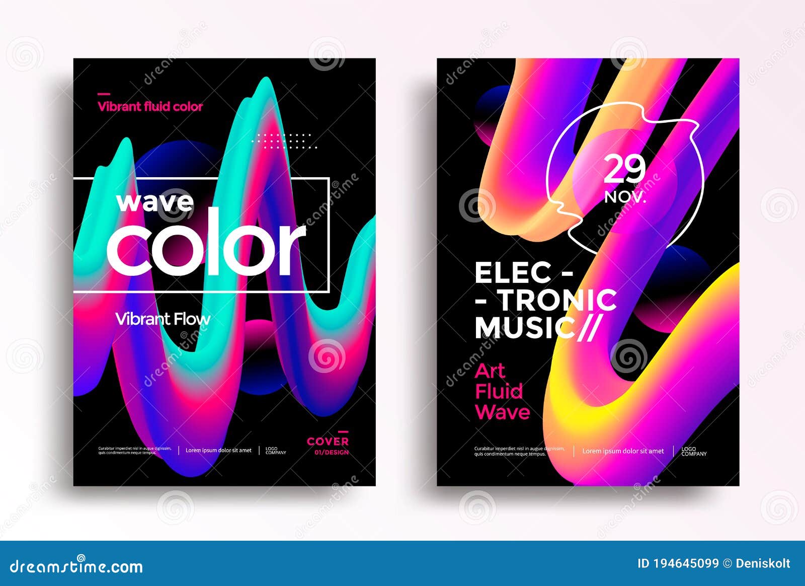 Modern Poster Layout with Creative 3d Flow Shape Stock Vector ...