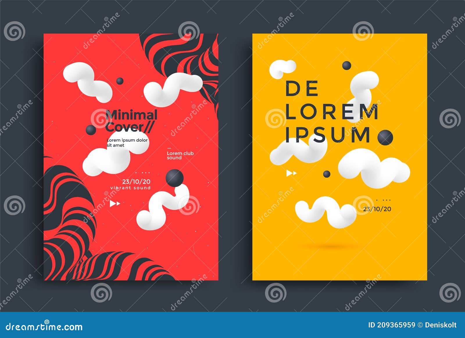 Modern Poster Layout with Creative 3d Flow Shape Stock Illustration ...