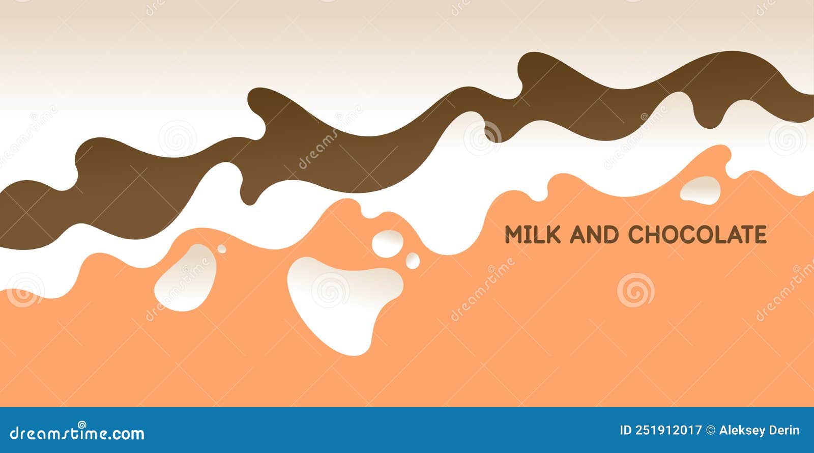 Modern Poster of Milk and Chocolate with Splashes on the Background ...