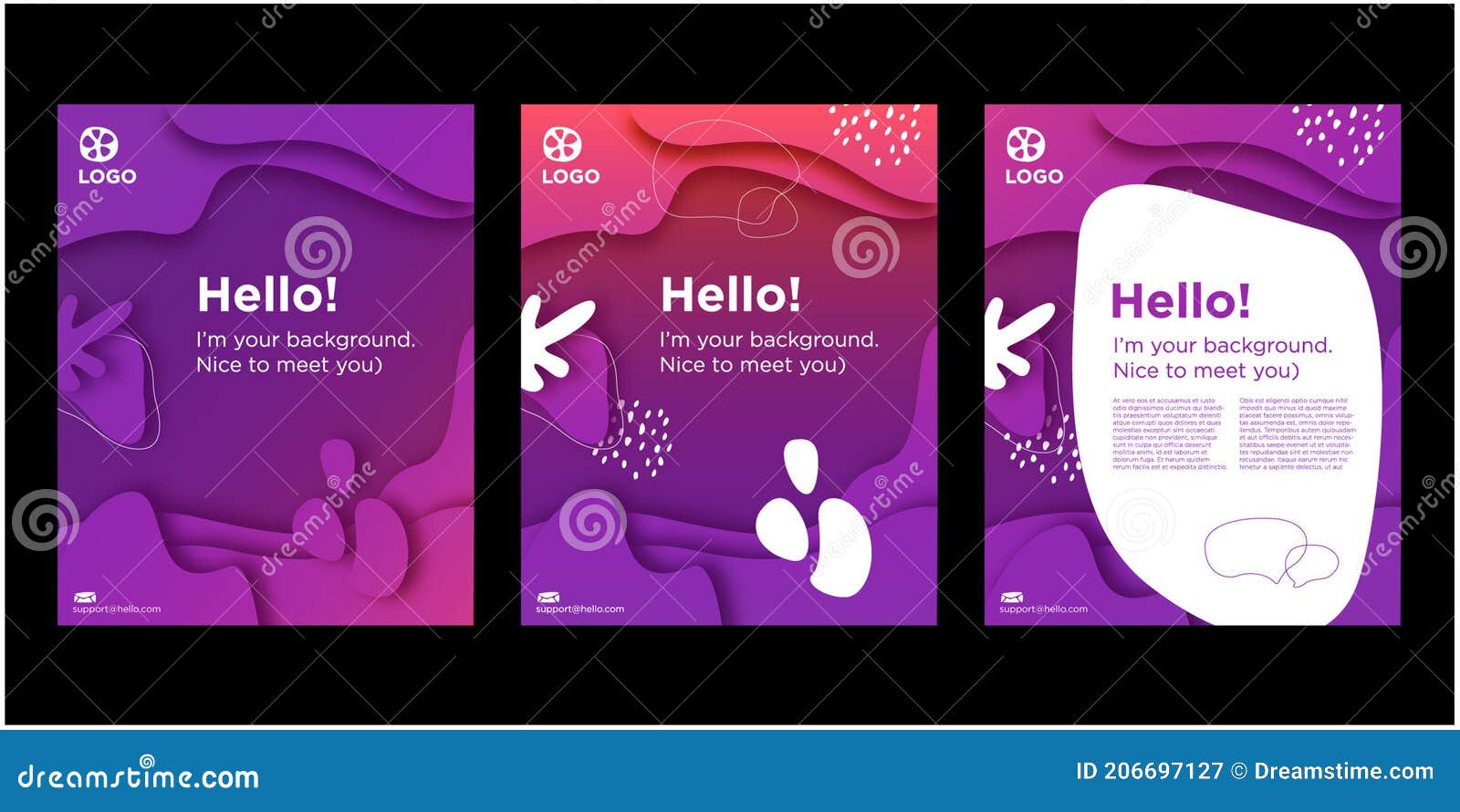 Modern Poster with Paper Background and Abstract Elements. Stock Vector ...