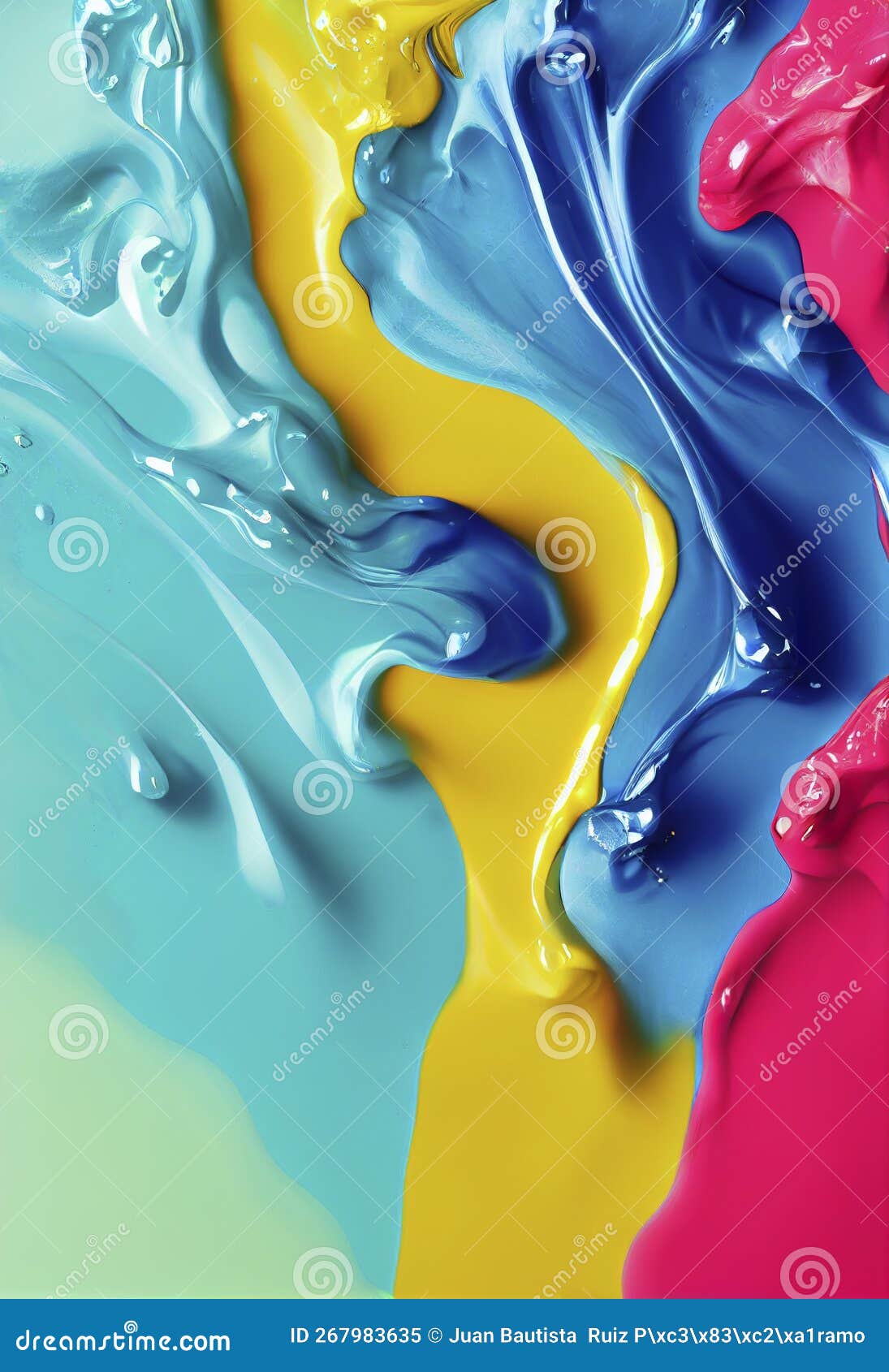 Modern Posters with Abstract Fluid Pattern, Flow Shapes. Ai Generative ...