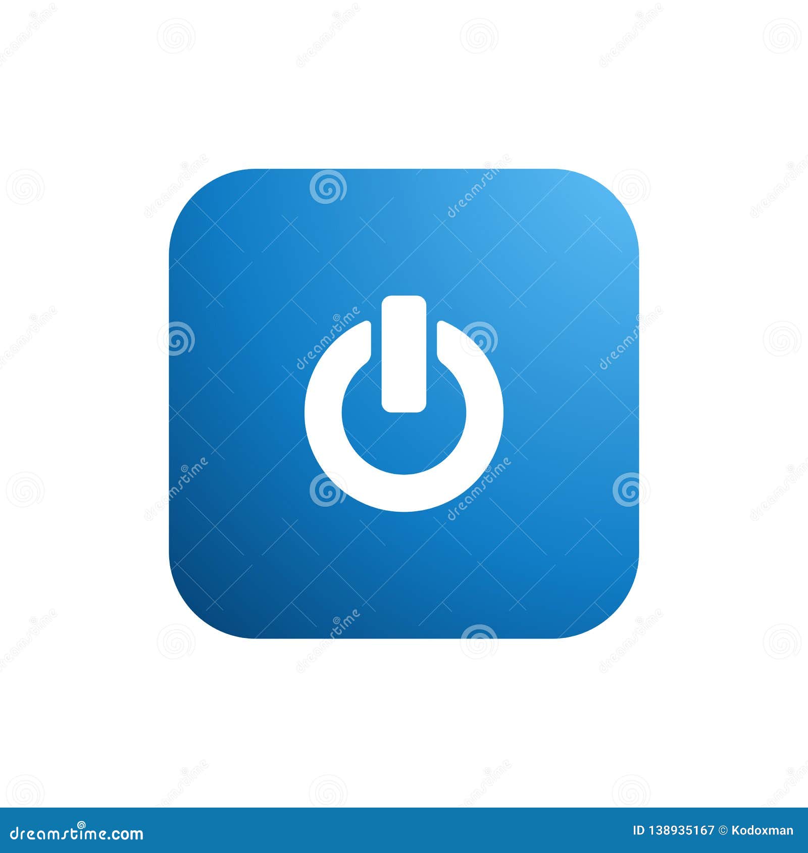 Modern Power Icon Button Logo Stock Vector - Illustration of bulb ...