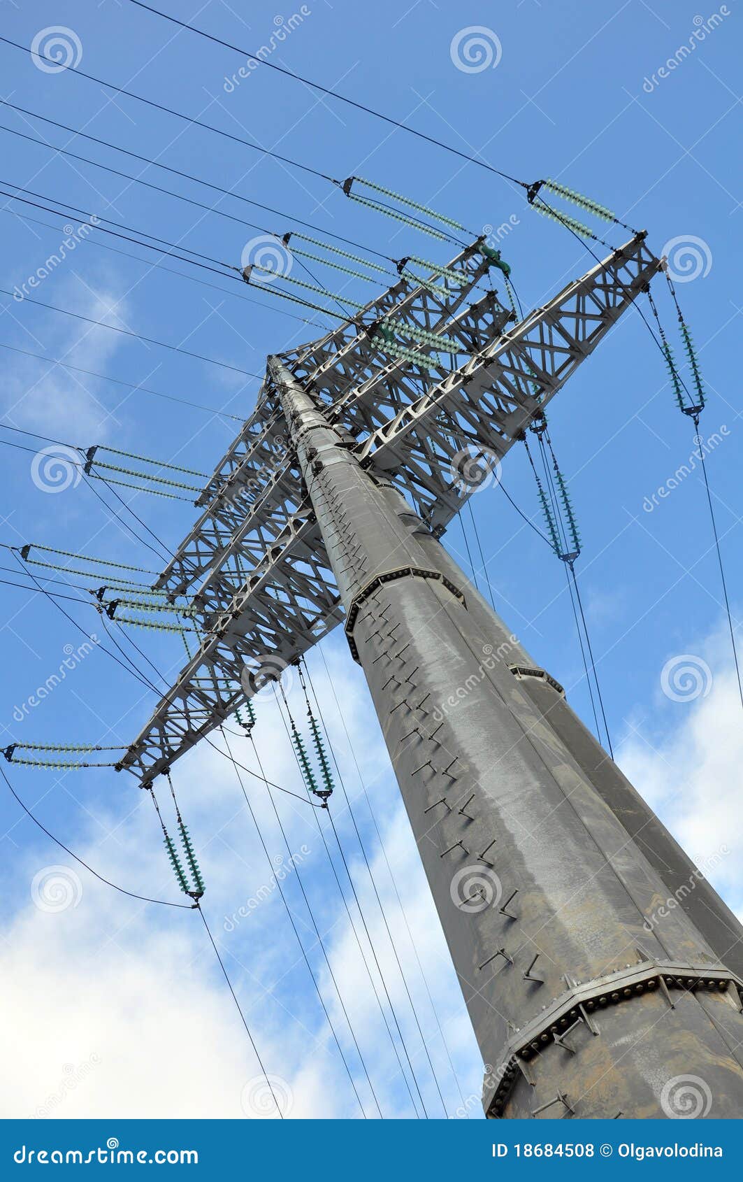 Modern Power Line. Energy Issues Stock Photo - Image of outline ...