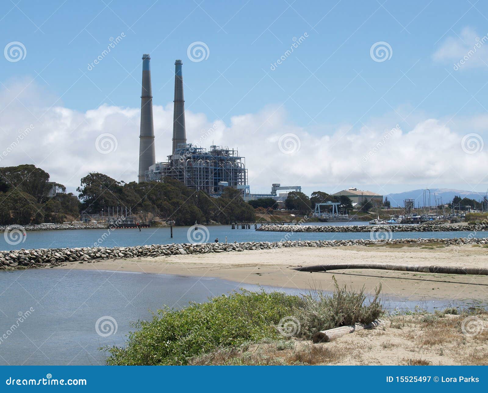 Modern power plant stock image. Image of outside, outdoor - 15525497