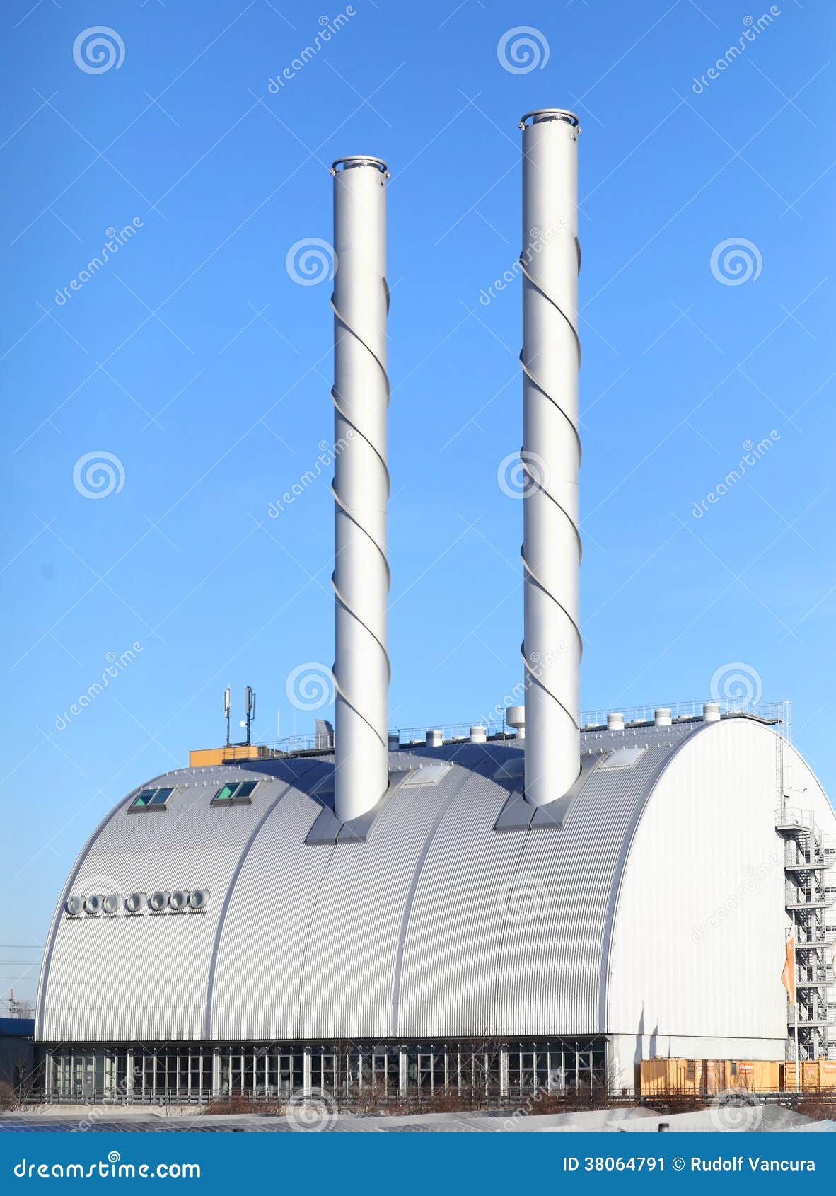 Modern power plant stock image. Image of industry, background - 38064791